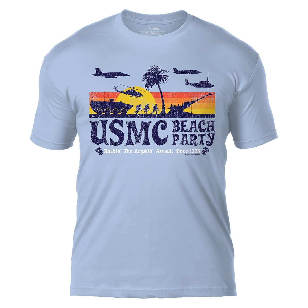 7.62 Design US Marine Corps 'Beach Party' Men's Battlespace T-Shirt LG ...