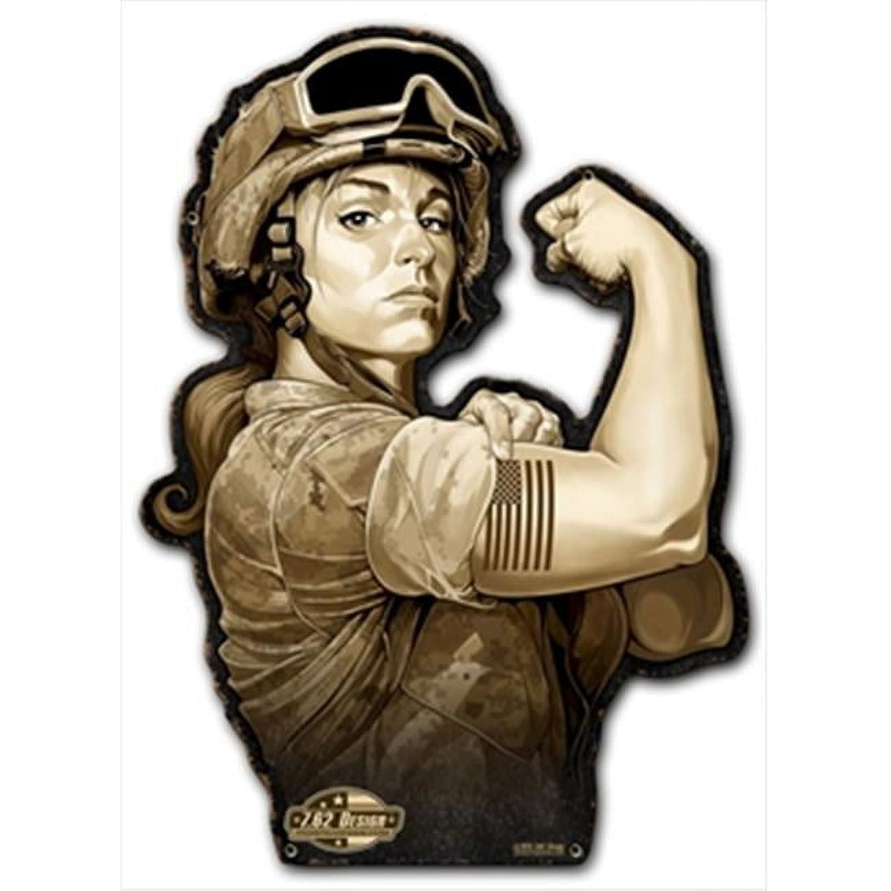 7.62 Design VRS017 15 x 20 in. Sergeant Sarah Plasma Metal Sign ...