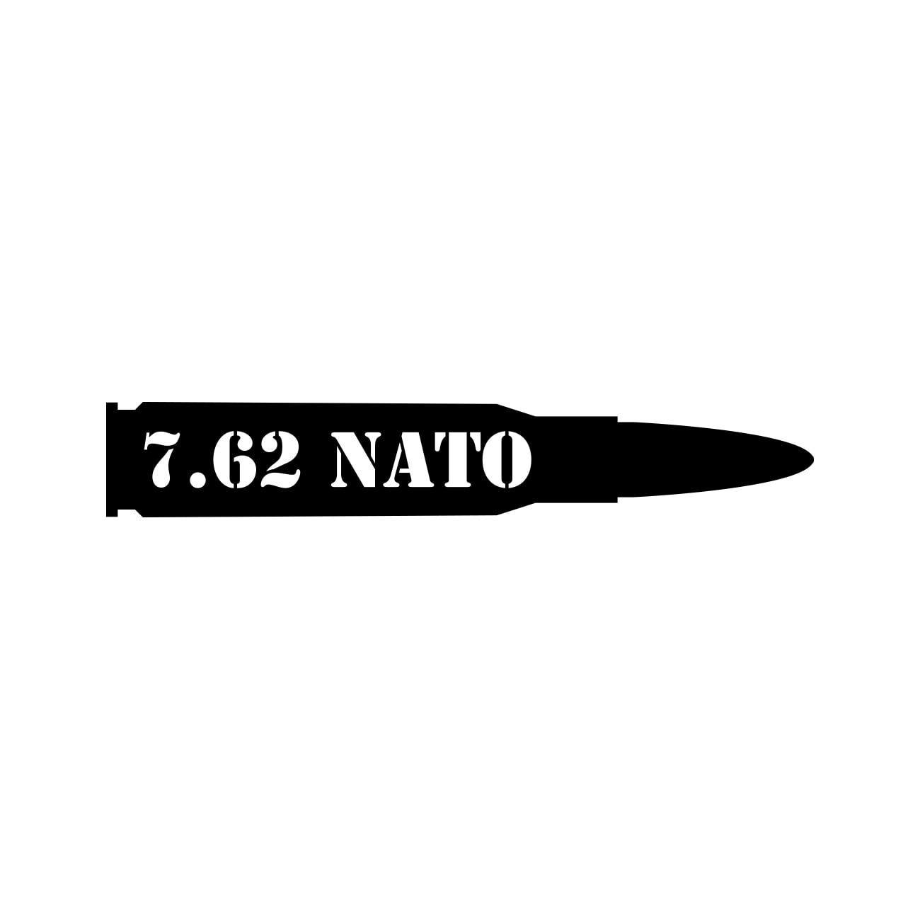 7.62 NATO Bullet Sticker Decal Die Cut - Self Adhesive Vinyl - Weatherproof - Made in USA - Many ...