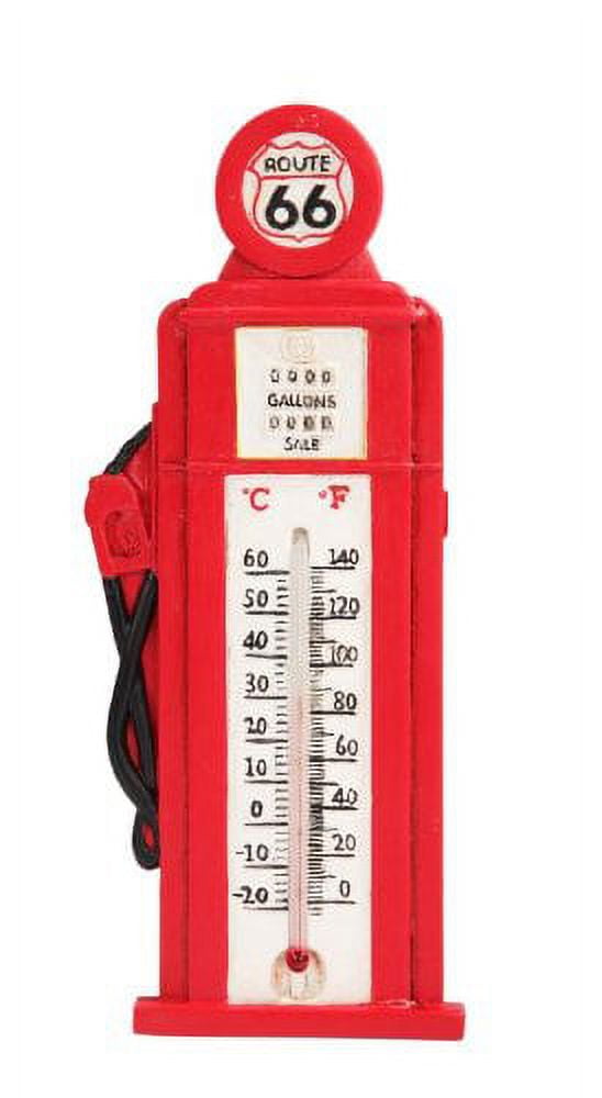 7.63 Inch Route 66 Retro Gas Pump Thermometer Statue Figurine - Walmart.com