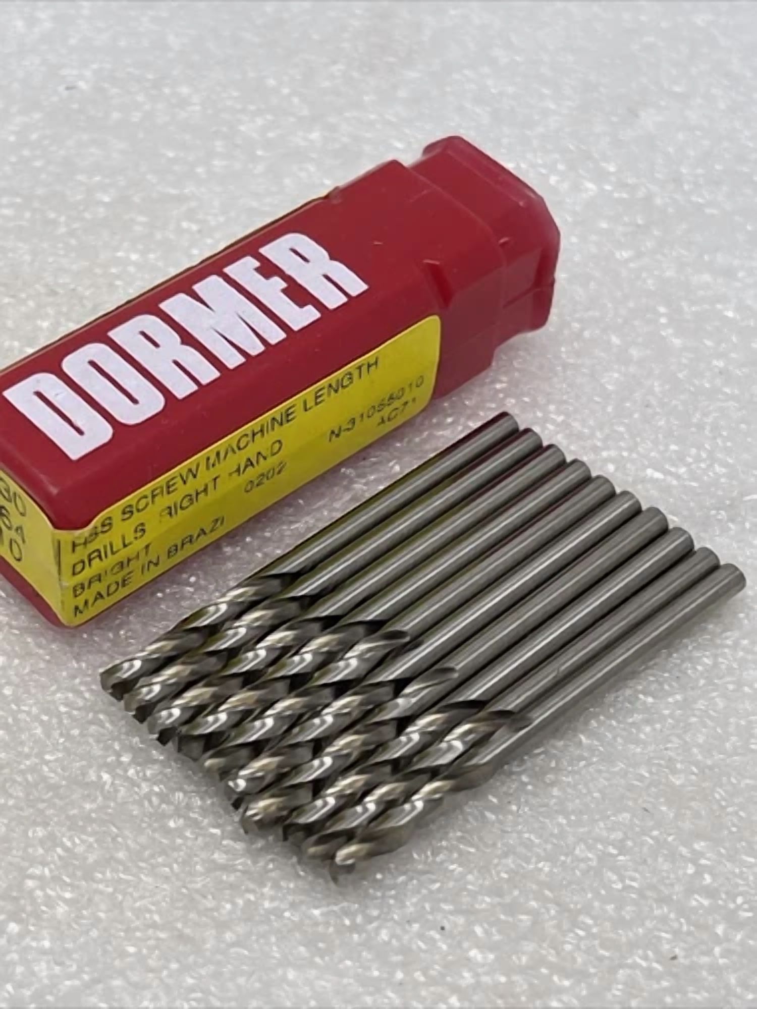 7/64” (.1094) Dormer Screw Machine Stub Length Hss Drill Bits, A230 ...
