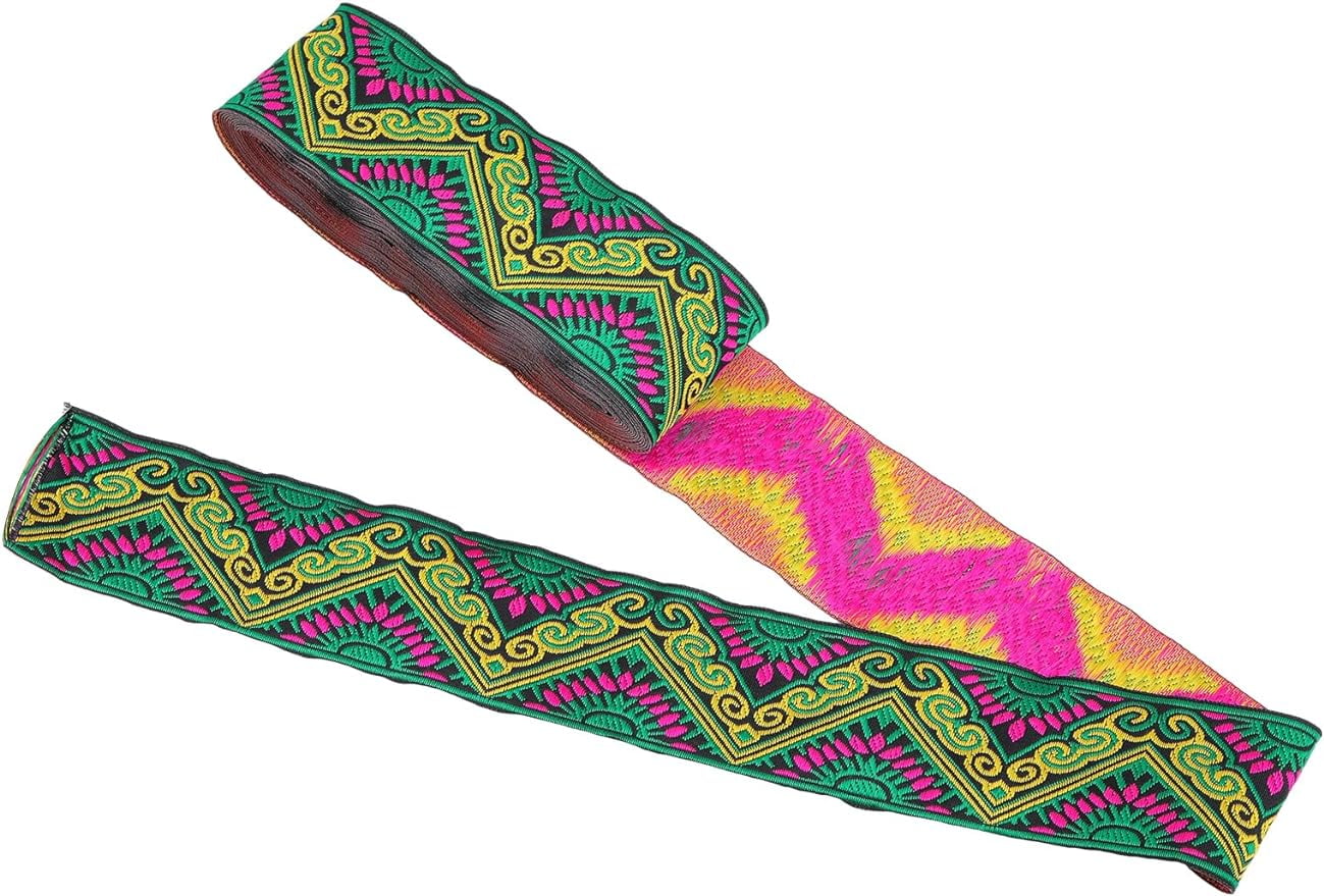 7.66Yards 2Inch Wide Ethnic Ribbon Jacquard Ribbon Vintage Jacquard ...