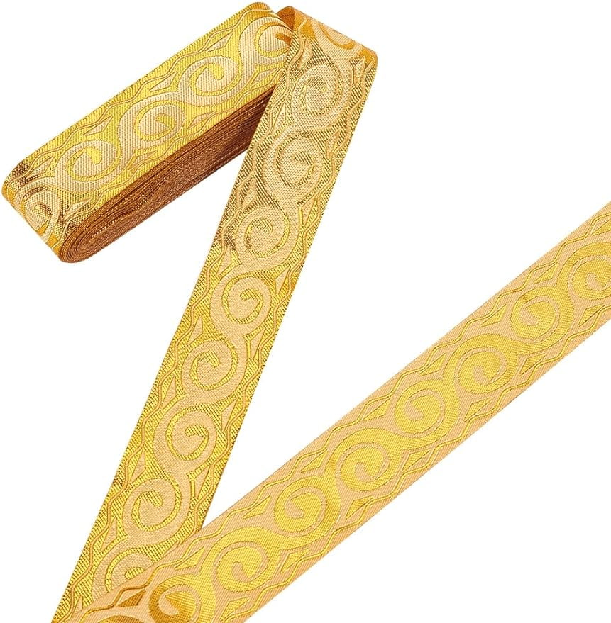 7.66Yards Jacquard Ribbon 1.18 Inch Wide Floral Ribbon Trim Ethnic ...