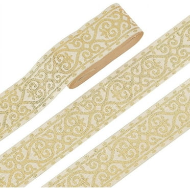 20Yds 3 4 Metallic Gold Braid Lace Trim Flower Glitter Scroll Trims ...