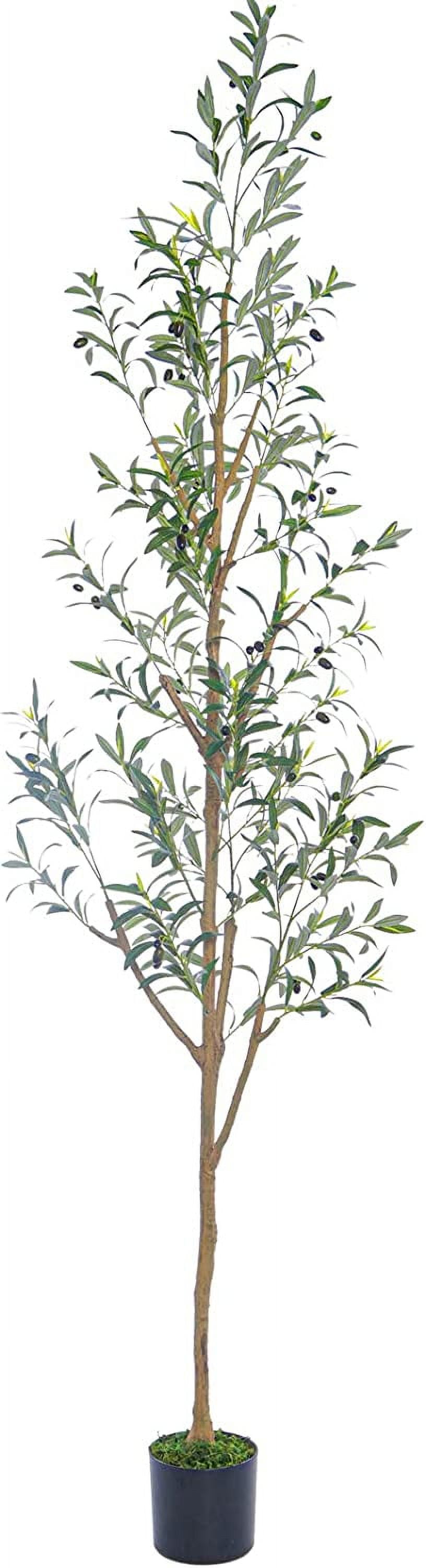 7.6FT (92'') Olive Tree Tall Skinny Artificial Plants for Home Indoor ...
