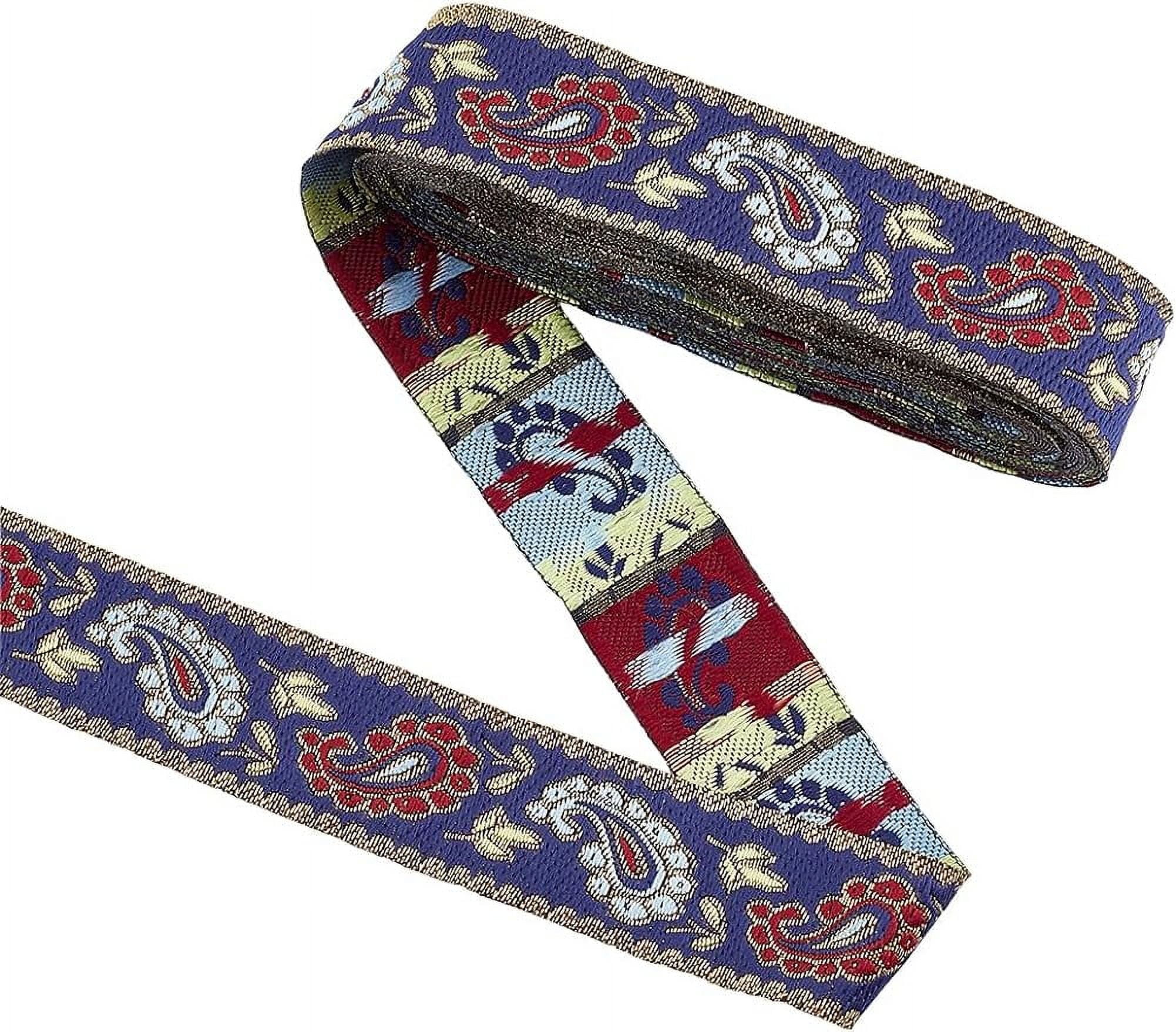 7.6Yards Ethnic Floral Embroidery Ribbons 1-1/8inch Wide Vintage ...