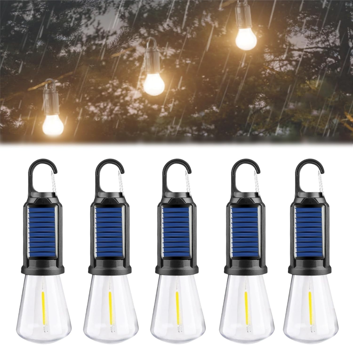 7.6in Solar LED Camping Lights,Three Shapes 3 Light Modes Adjustable ...