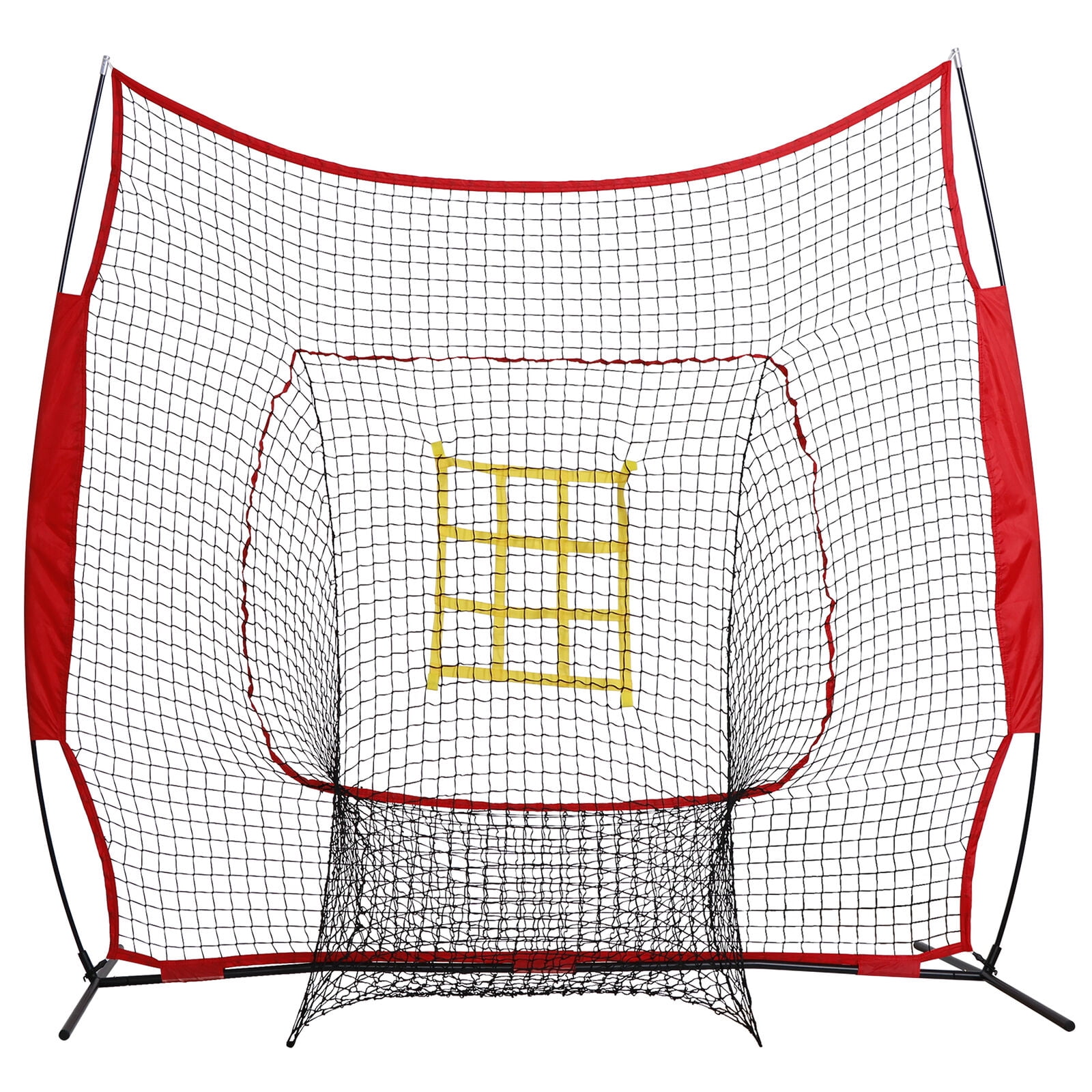 7'×7' Baseball & Softball Practice Net Upgraded Strike Zone for ...
