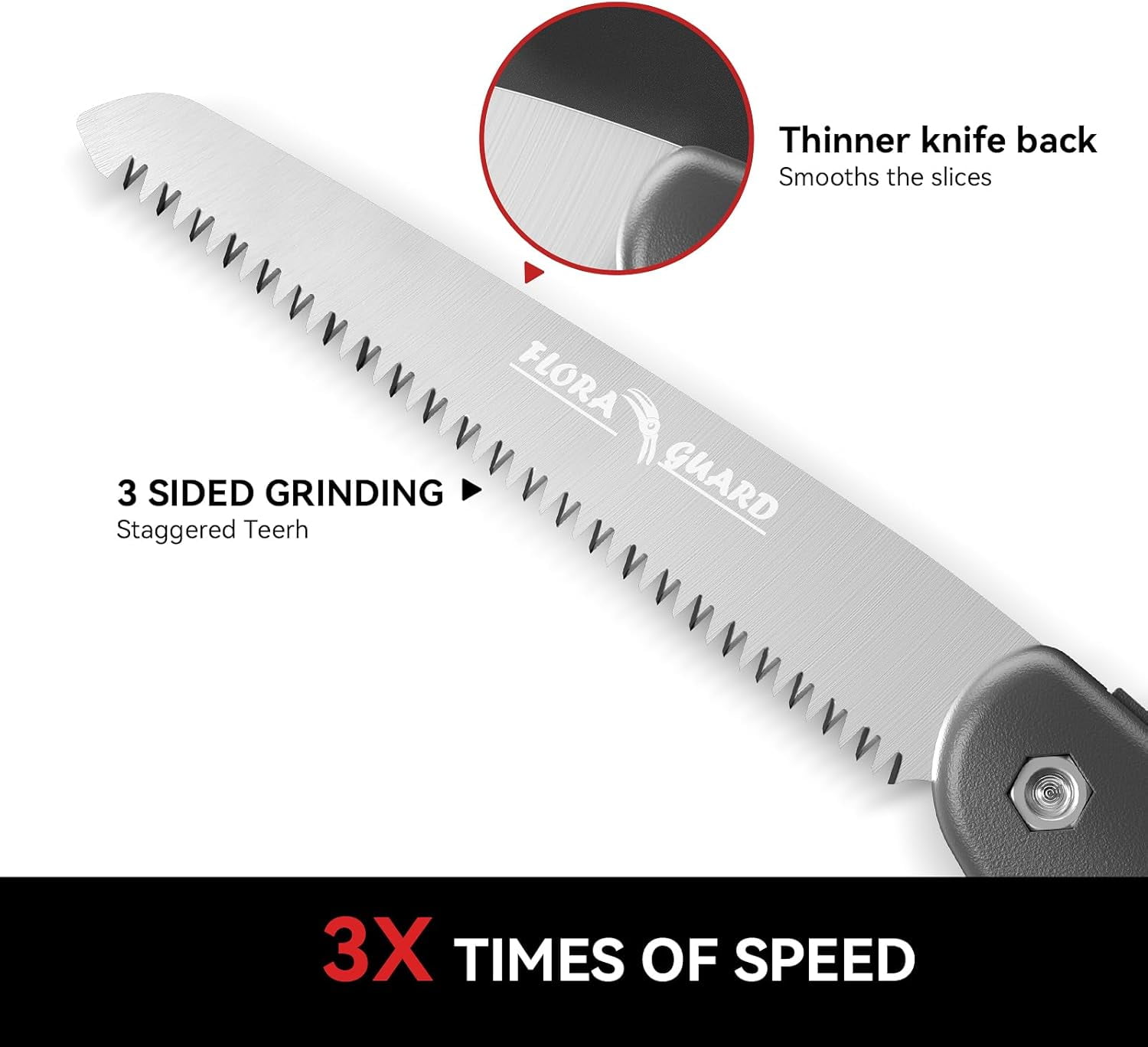 7.7-Inch Folding Hand Saw, Camping/Pruning Saw with Rugged Professional ...