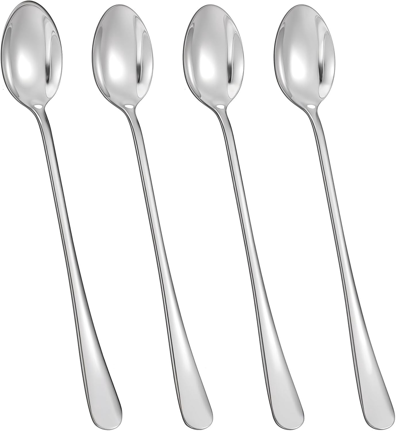 7.7 Inch Ice Tea Spoons Long Handle Cocktail Ice Cream Spoon, Iced ...