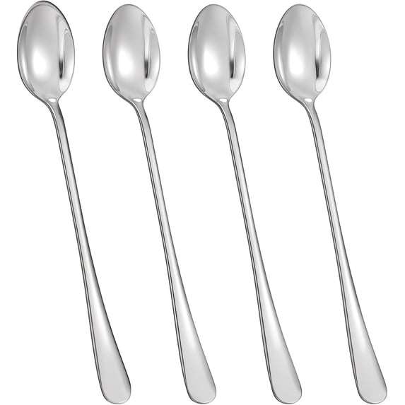 7.7 Inch Ice Tea Spoons Long Handle Cocktail Ice Cream Spoon, Iced ...