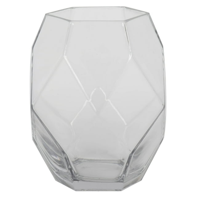 7.75" Clear Geometric Glass Vase - Walmart.com