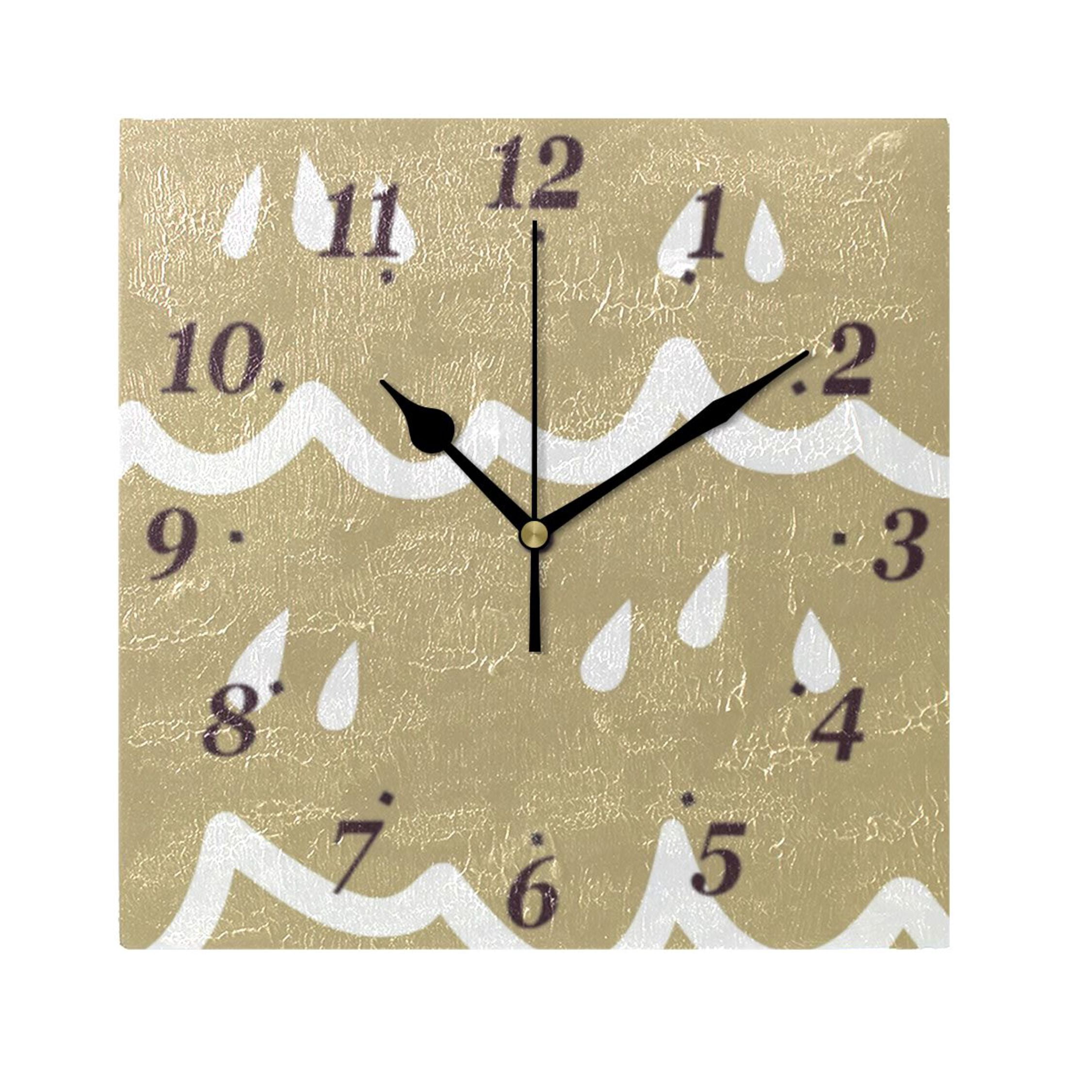 Abstract Rain Scene Wall Clock Square Clock Decoration Creative Clock ...