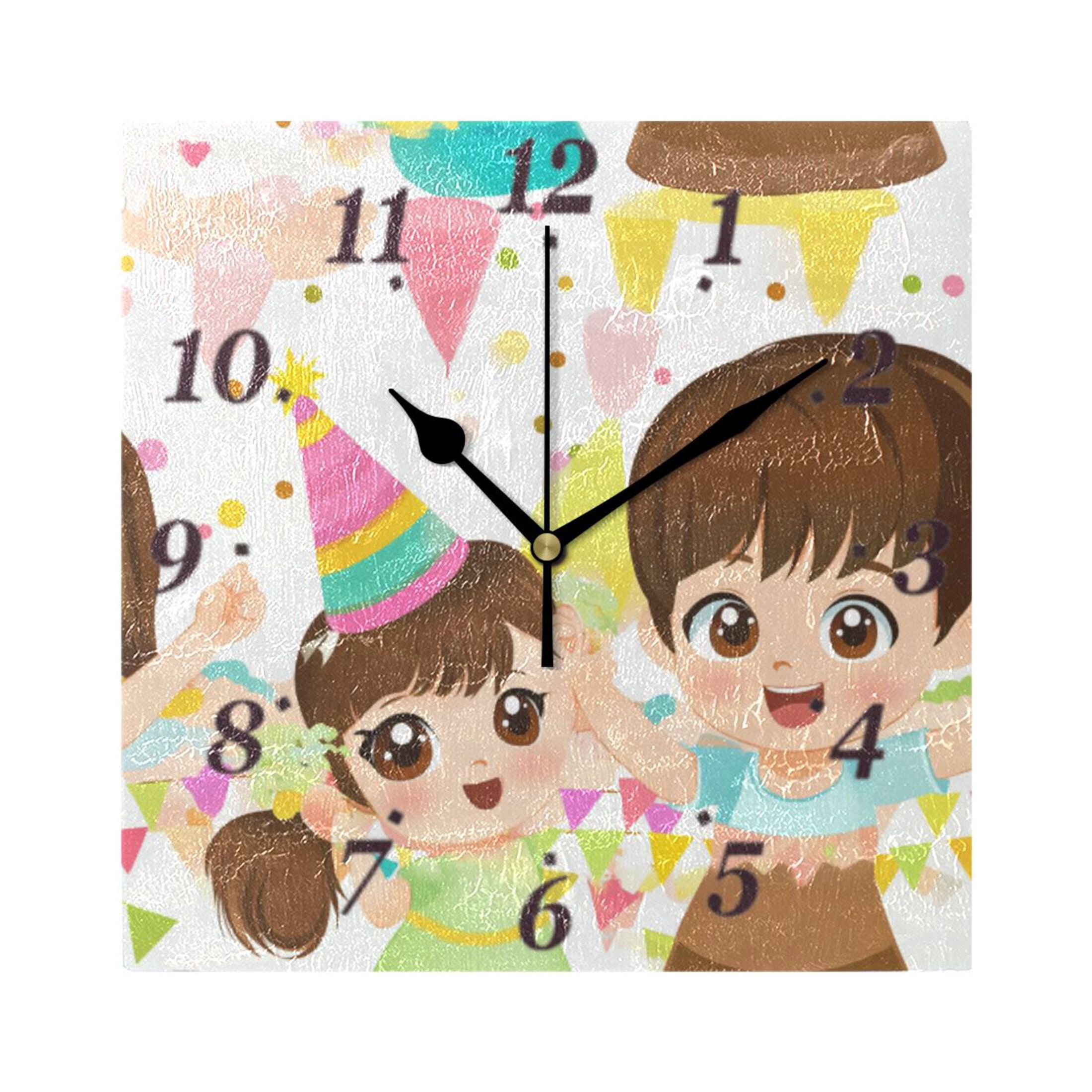 Celebrate The Party Wall Clock Square Clock Decoration Creative Clock ...