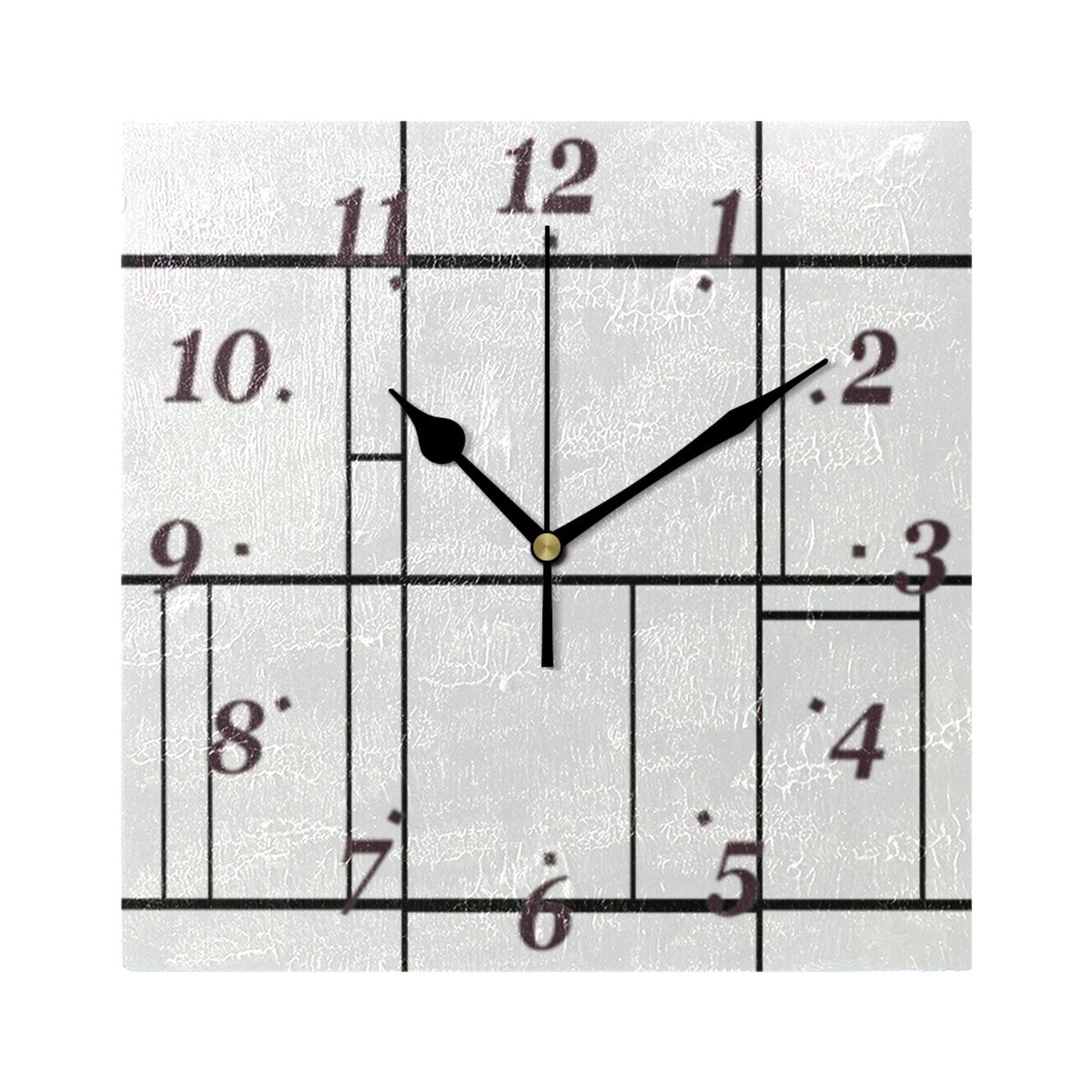 Geometric Layout Design Wall Clock Square Clock Decoration Creative ...