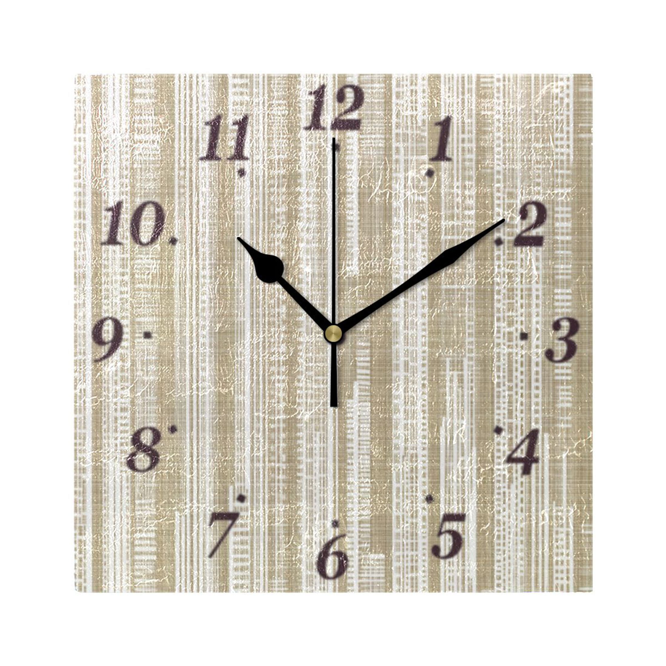 7.78in Linear Textures City Square Wall and Table Clock Dual Use ...