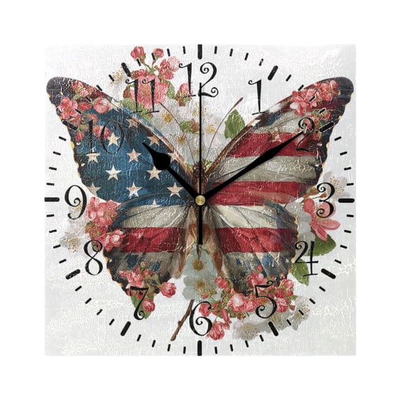 7.78in Square Artistic Wall Clock Dual-Purpose Tabletop & Hanging Decor ...
