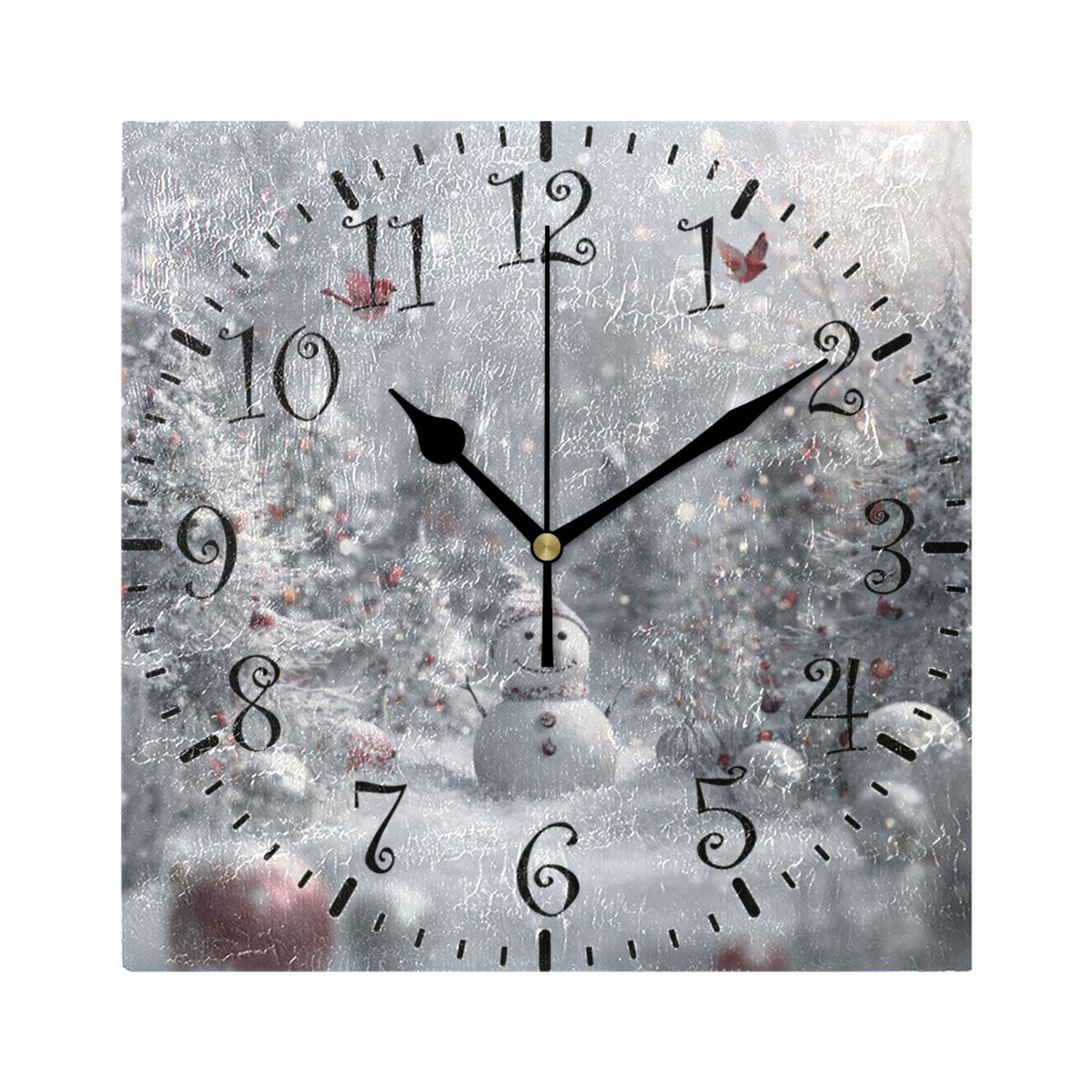 7.78in Square Artistic Wall Clock Dual-Purpose Tabletop & Hanging Decor ...