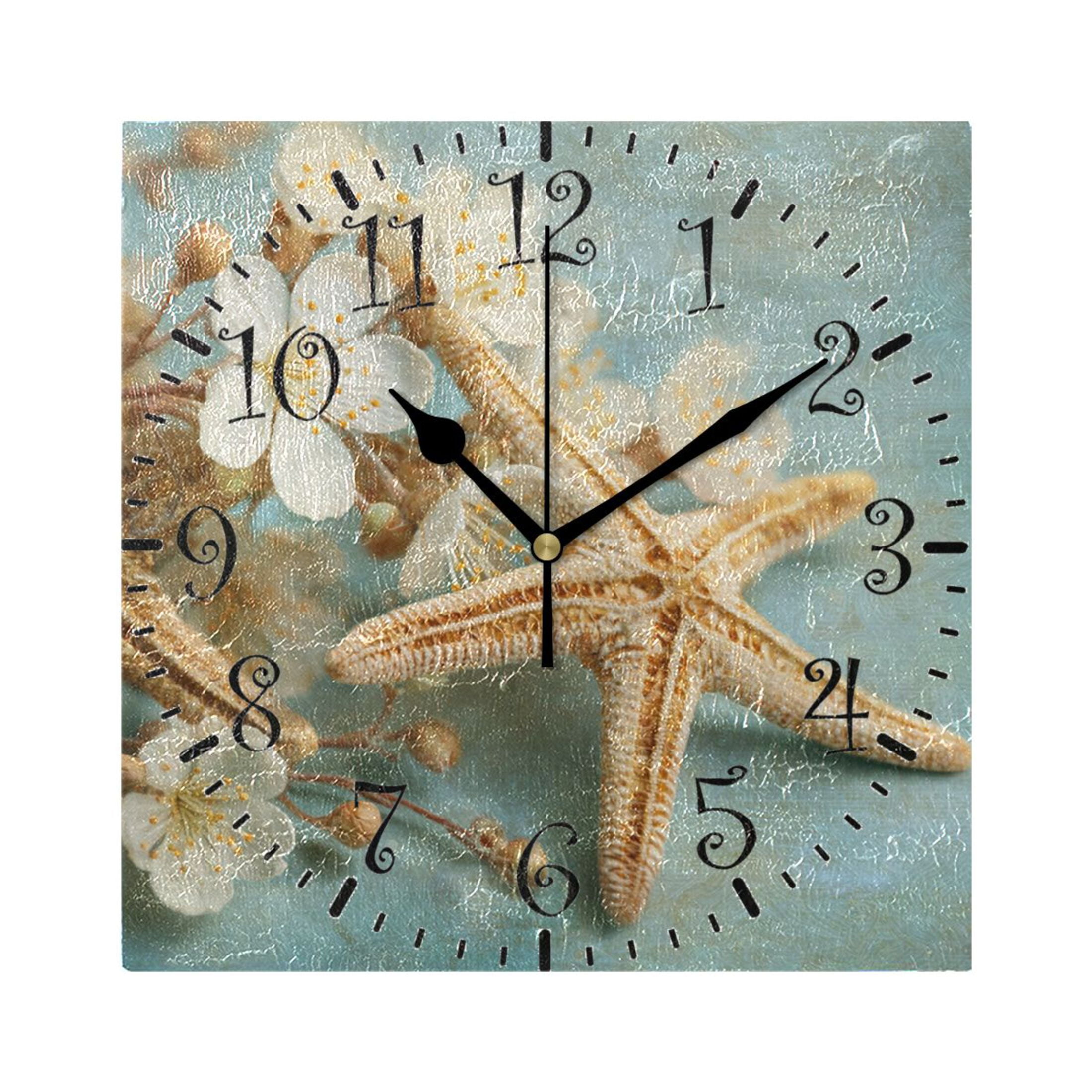 7.78in Square Artistic Wall Clock Dual-Purpose Tabletop & Hanging Decor ...