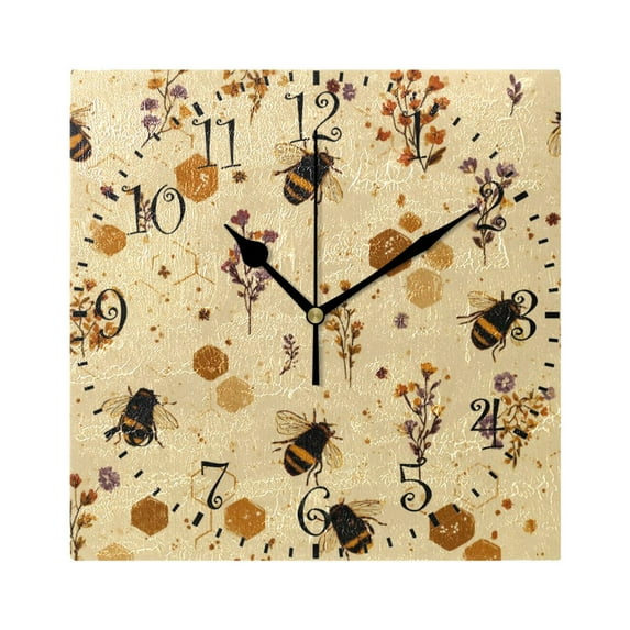 7.78in Square Artistic Wall Clock Dual-Purpose Tabletop & Hanging Decor ...