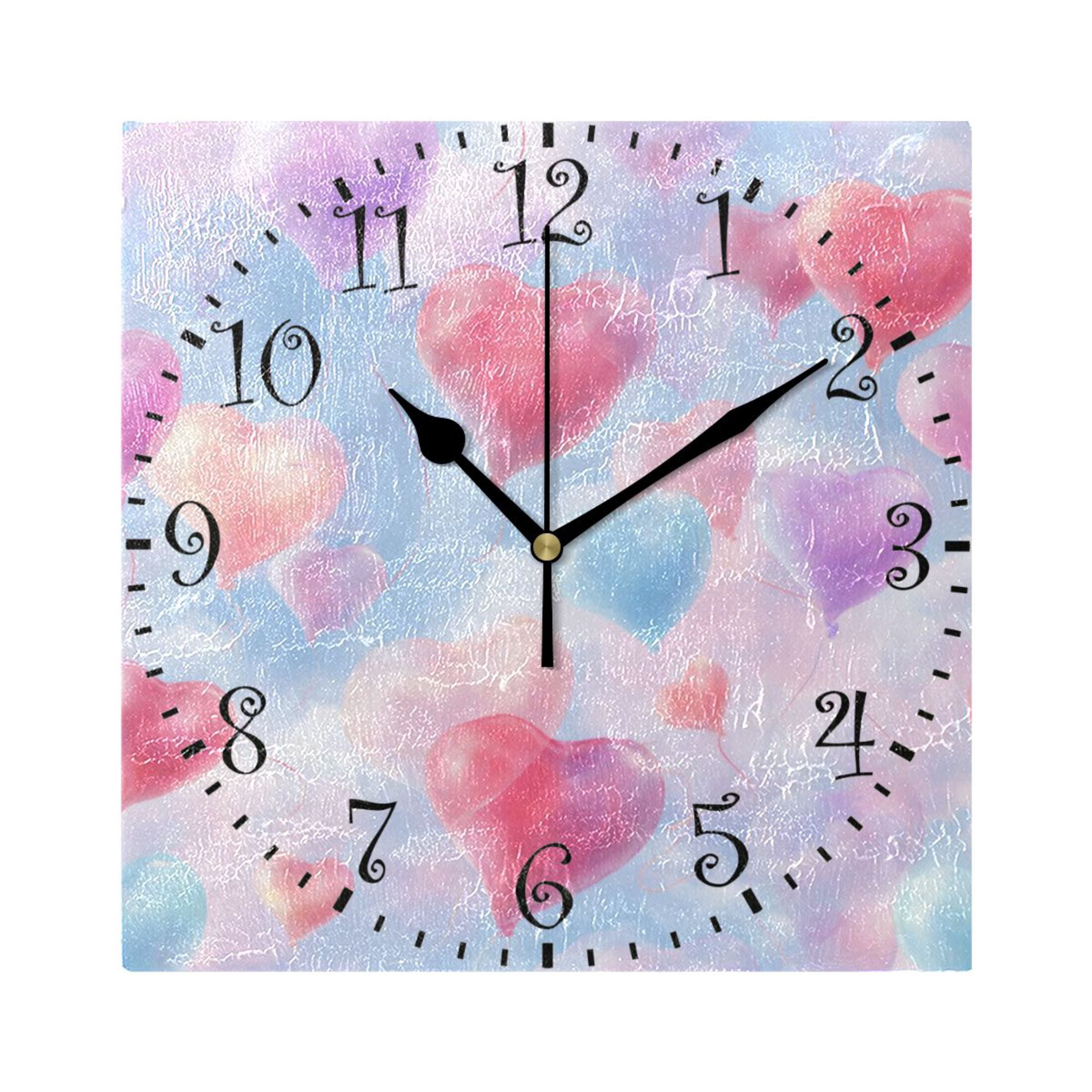 7.78in Square Artistic Wall Clock Dual-Purpose Tabletop & Hanging Decor ...