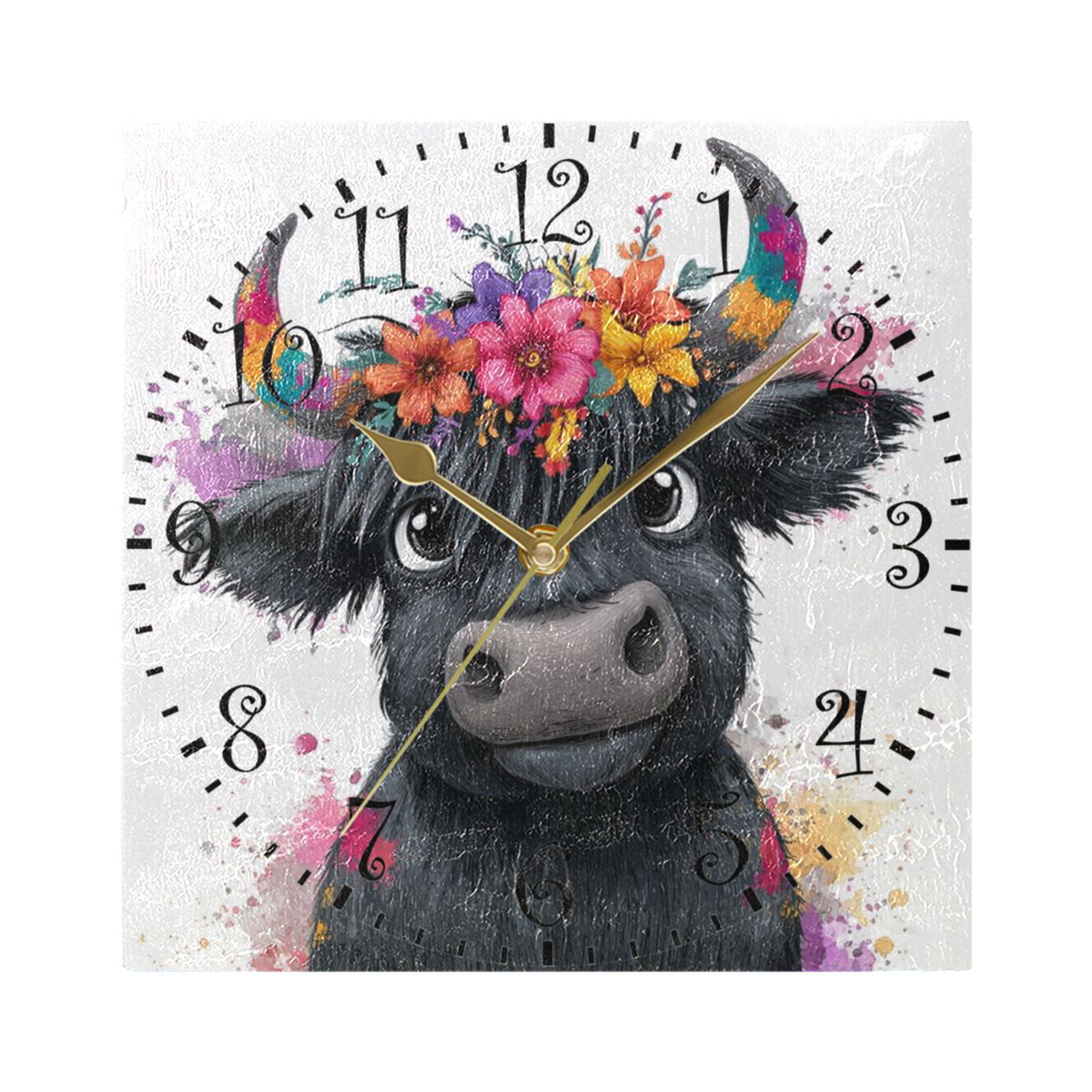 7.78in Square Artistic Wall Clock Dual-Purpose Tabletop & Hanging Decor ...