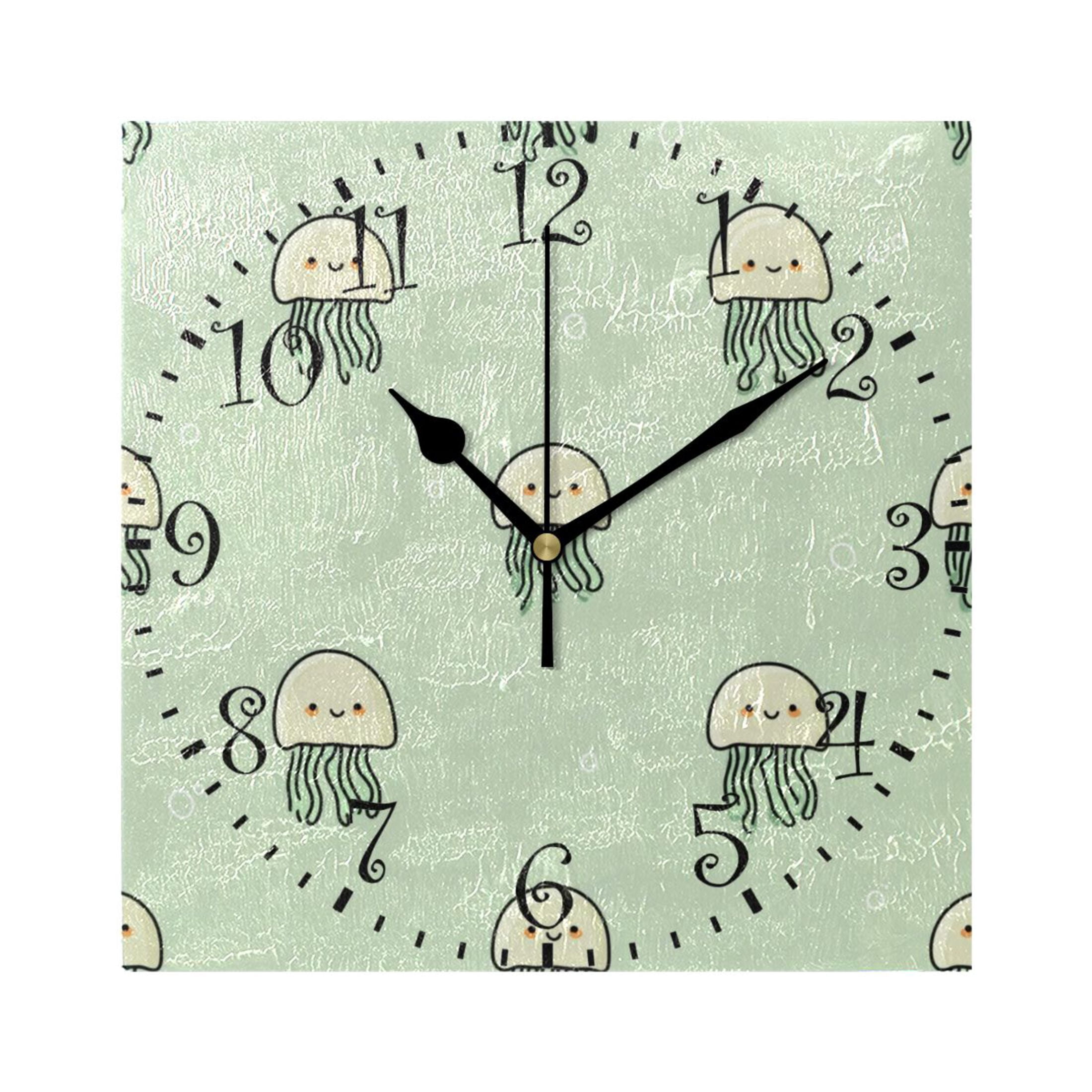 7.78in Square Artistic Wall Clock Dual-Purpose Tabletop & Hanging Decor ...