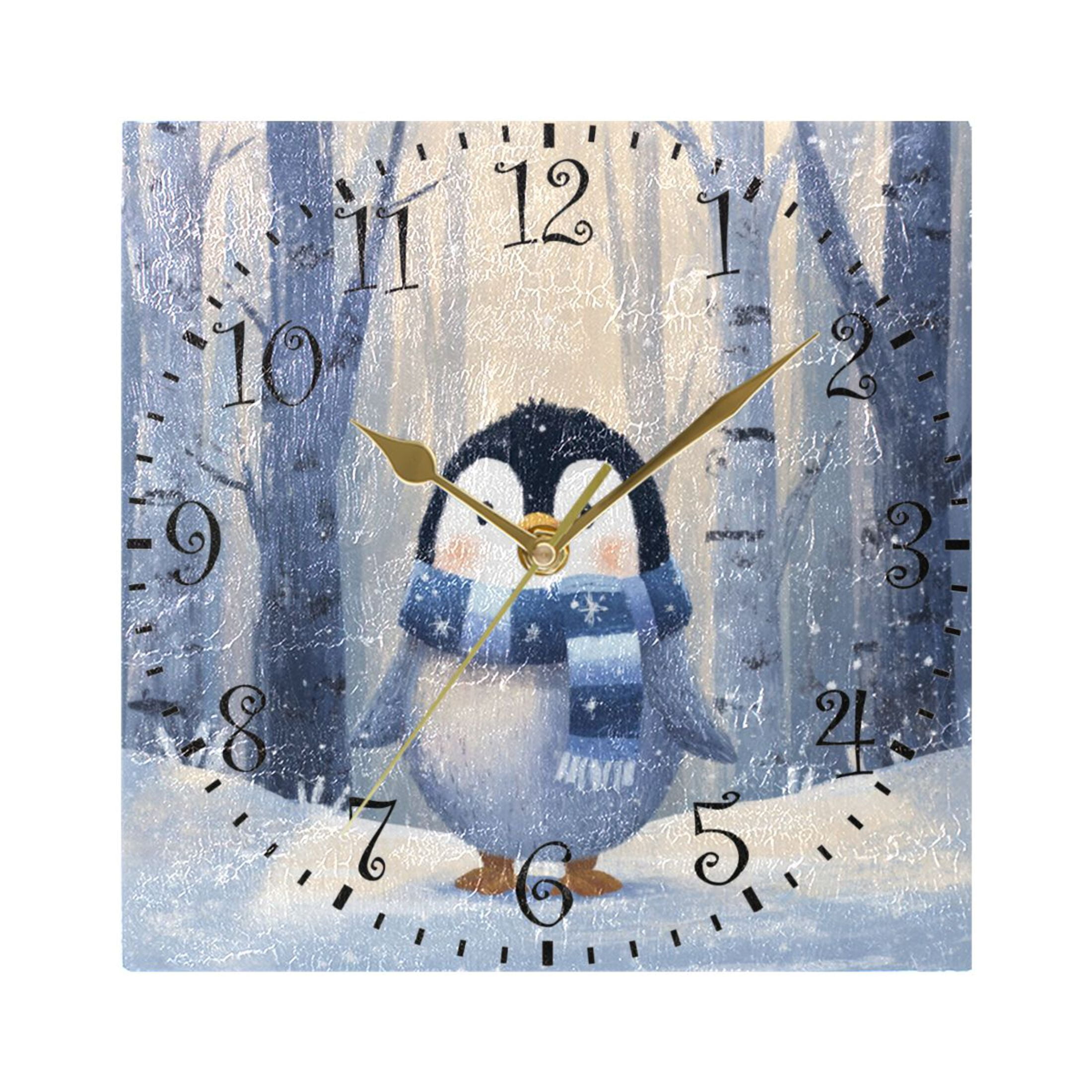 7.78in Square Artistic Wall Clock Dual-Purpose Tabletop & Hanging Decor ...
