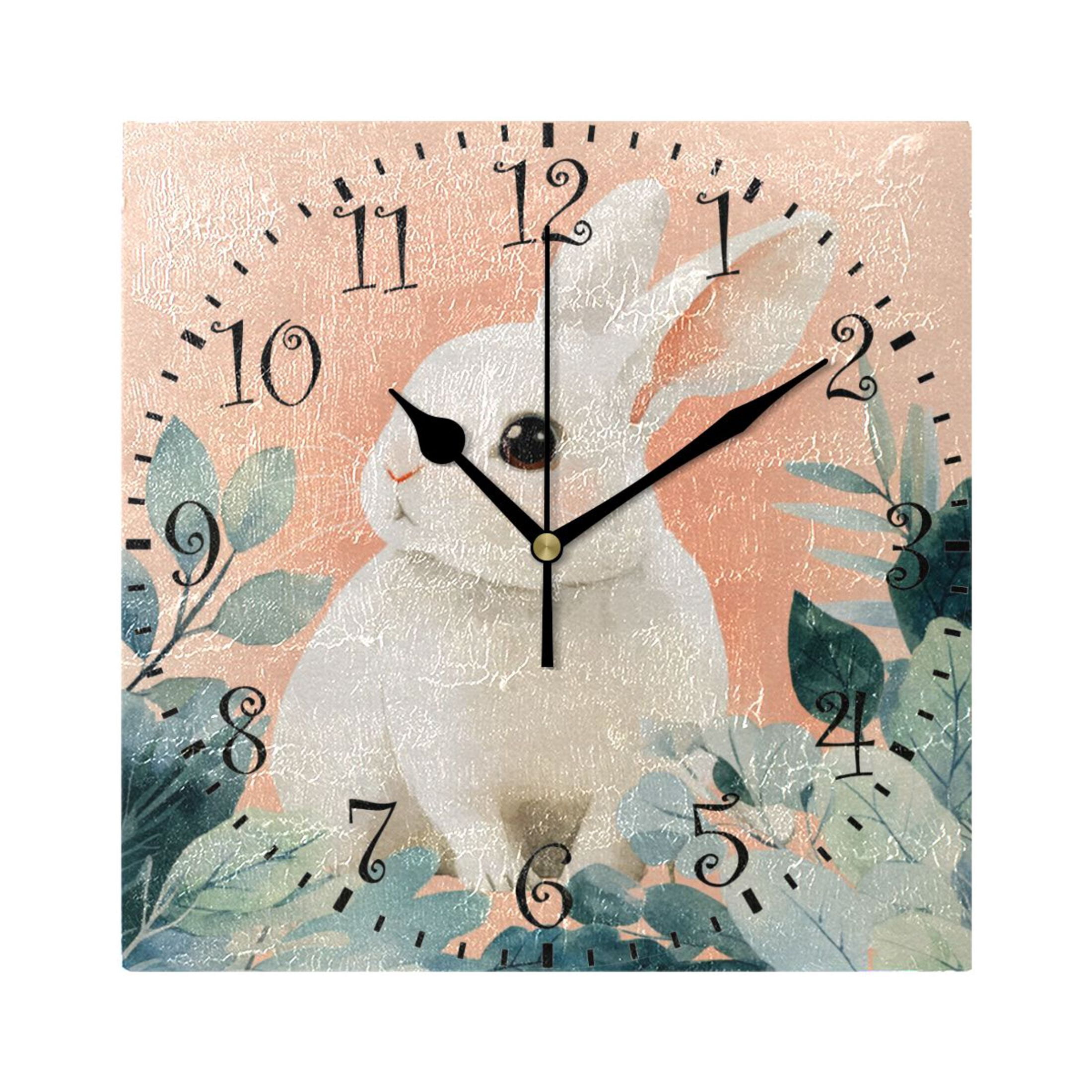 7.78in Square Artistic Wall Clock Dual-Purpose Tabletop & Hanging Decor ...