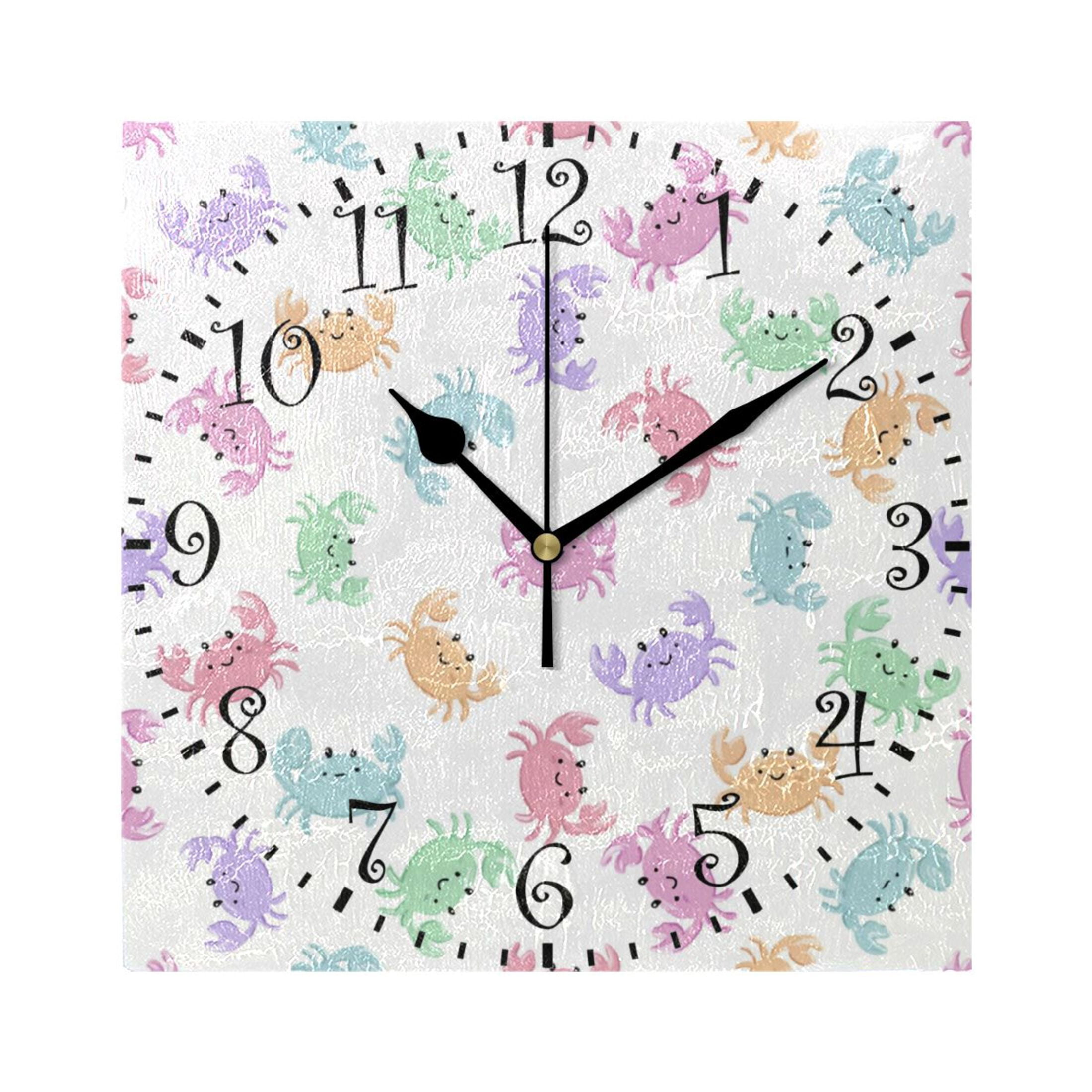 7.78in Square Artistic Wall Clock Dual-Purpose Tabletop & Hanging Decor ...
