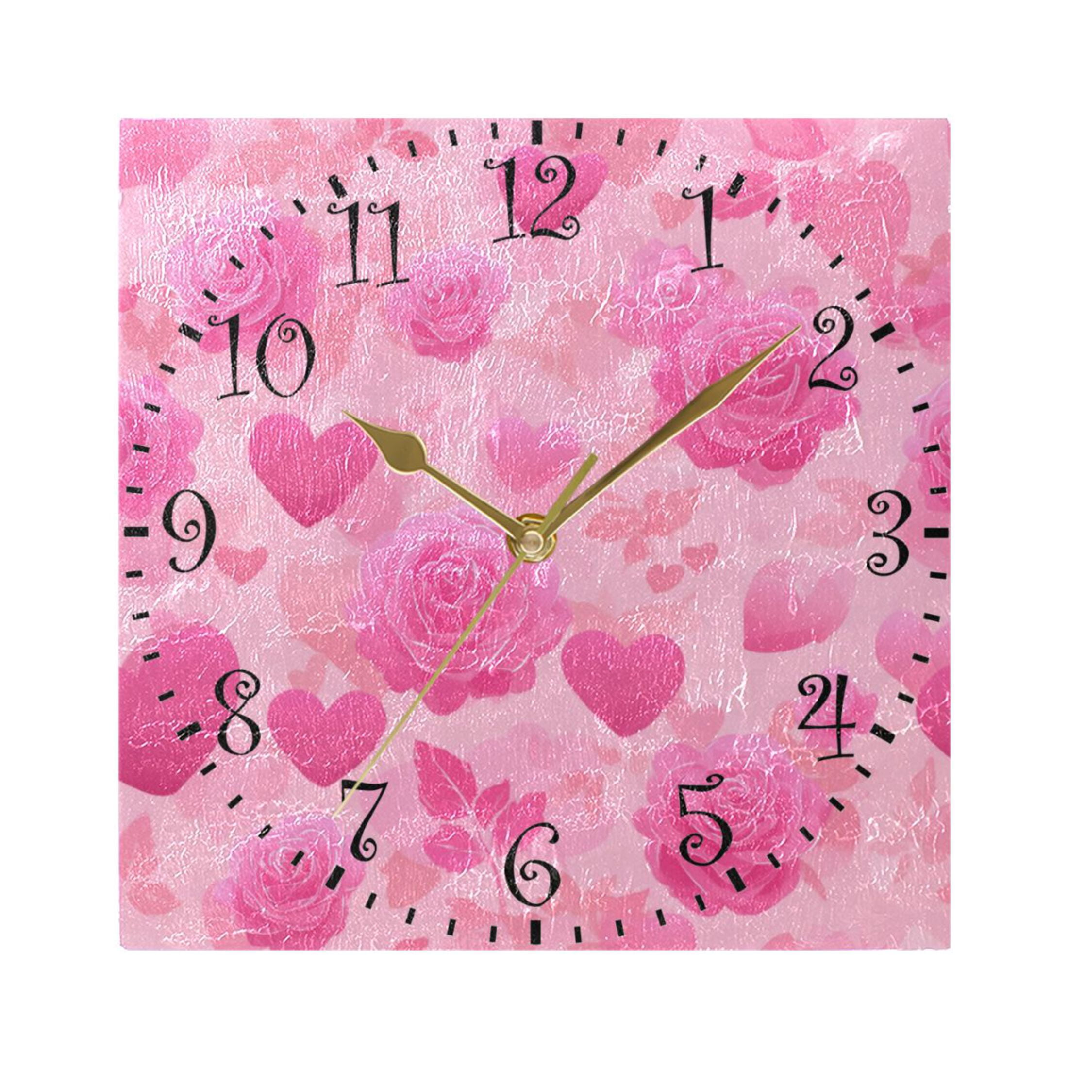 7.78in Square Artistic Wall Clock Dual-Purpose Tabletop & Hanging Decor ...