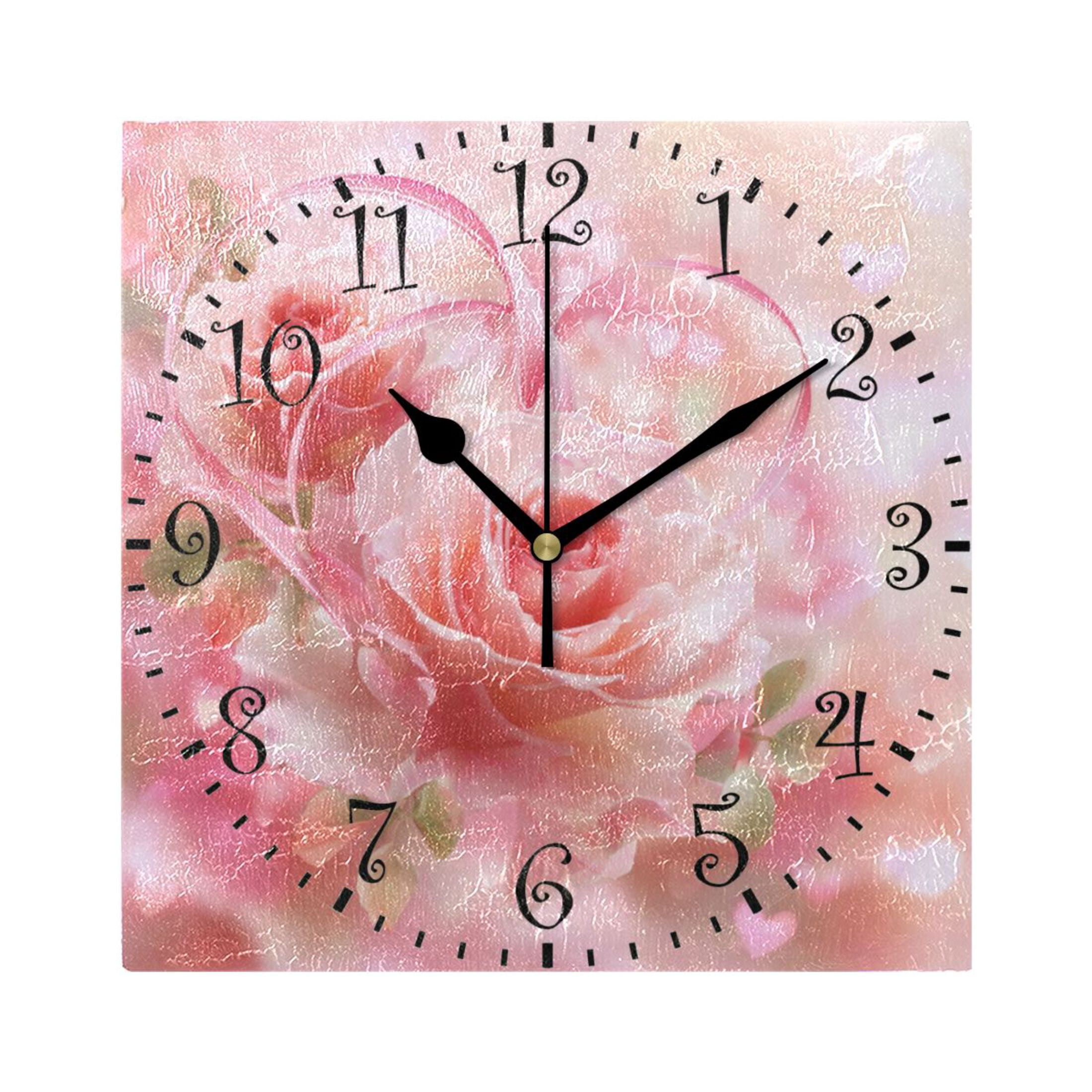 7.78in Square Artistic Wall Clock Dual-Purpose Tabletop & Hanging Decor ...