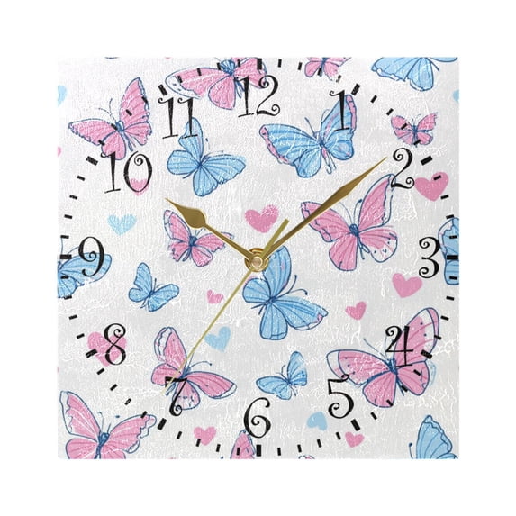 7.78in Square Artistic Wall Clock Dual-Purpose Tabletop & Hanging Decor ...
