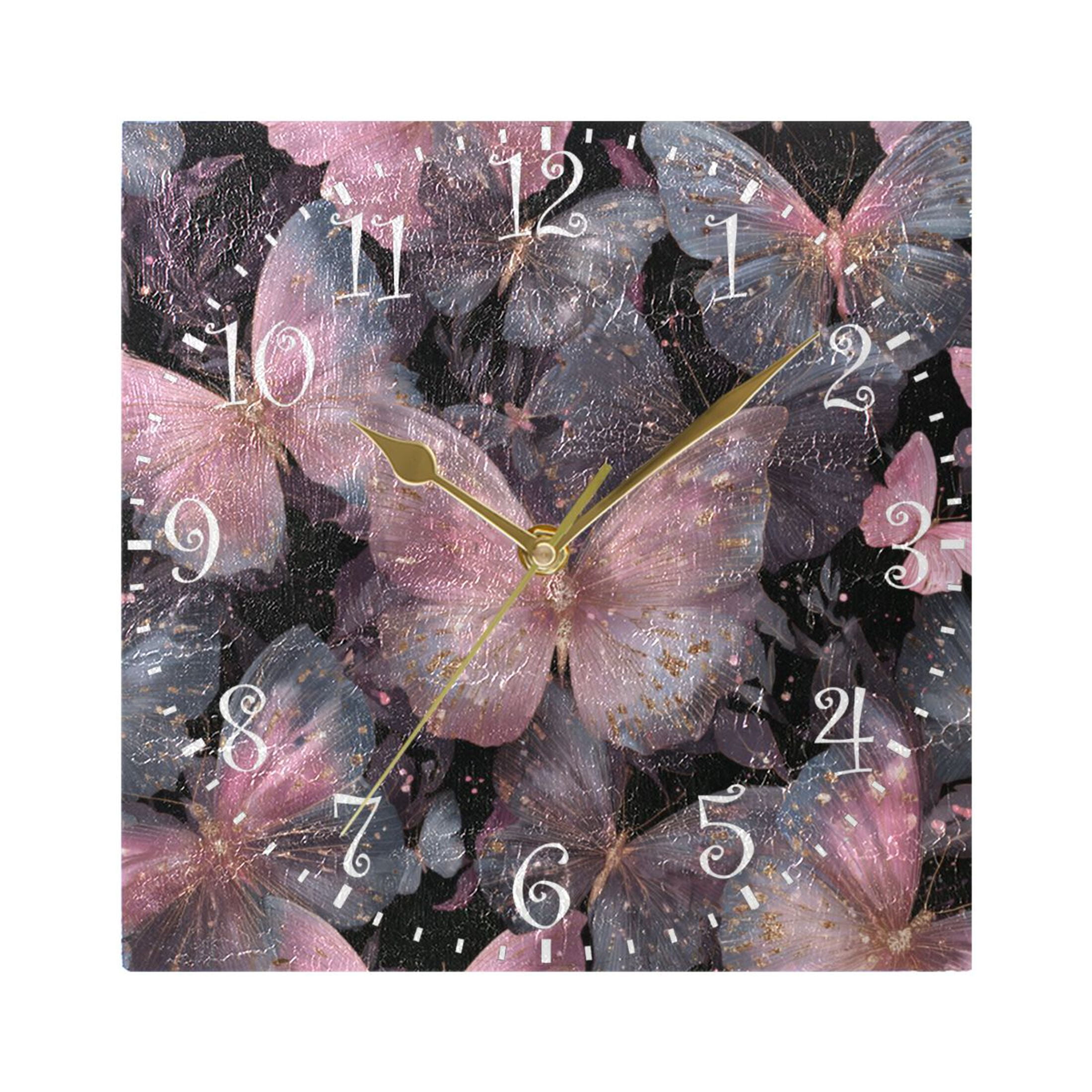 7.78in Square Artistic Wall Clock Dual-Purpose Tabletop & Hanging Decor ...