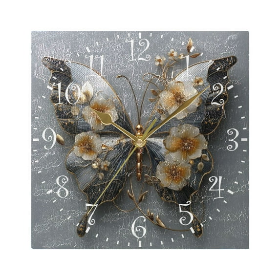 7.78in Square Artistic Wall Clock Dual-Purpose Tabletop & Hanging Decor ...