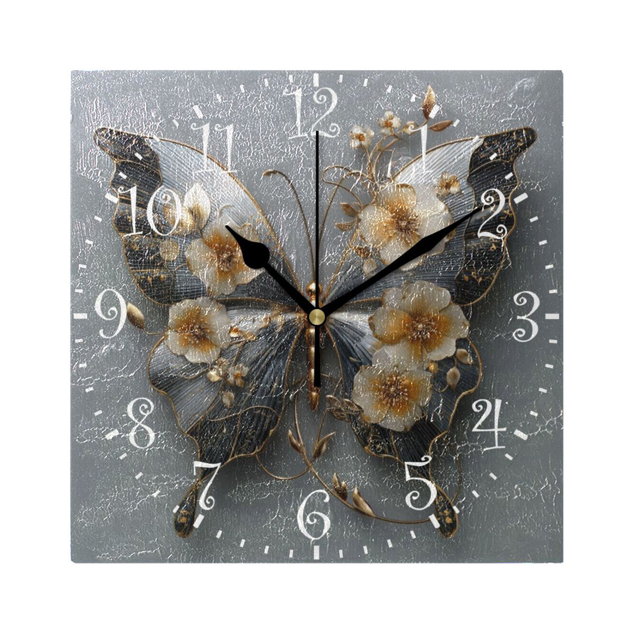 7.78in Square Artistic Wall Clock Dual-Purpose Tabletop & Hanging Decor ...