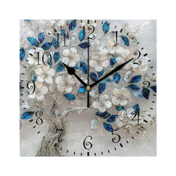 7.78in Square Artistic Wall Clock Dual-Purpose Tabletop & Hanging Decor ...