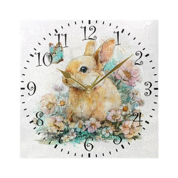 7.78in Square Artistic Wall Clock Dual-Purpose Tabletop & Hanging Decor ...