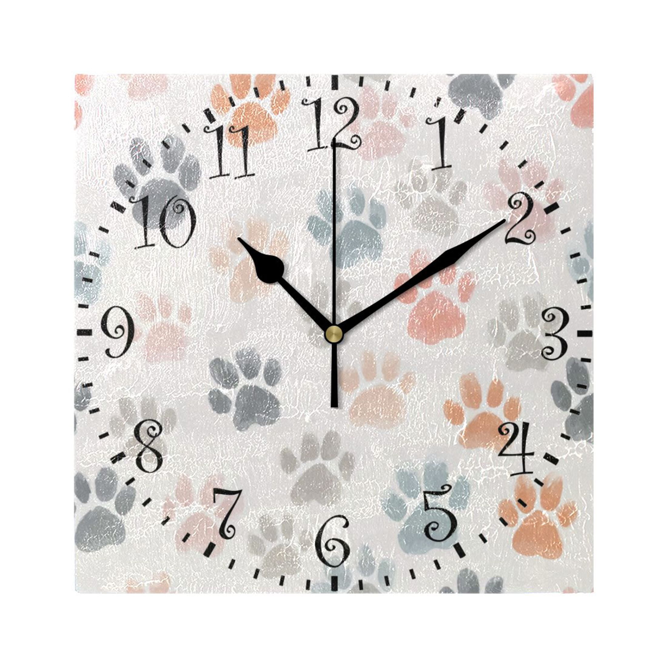7.78in Square Artistic Wall Clock Dual-Purpose Tabletop & Hanging Decor ...