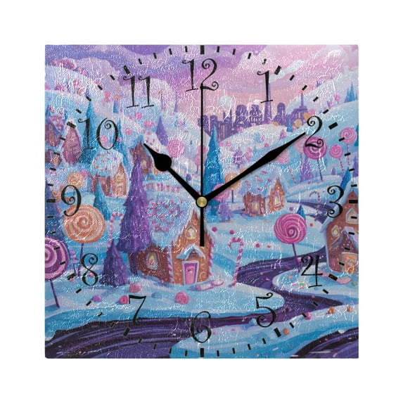 7.78in Square Artistic Wall Clock Dual-Purpose Tabletop & Hanging Decor ...