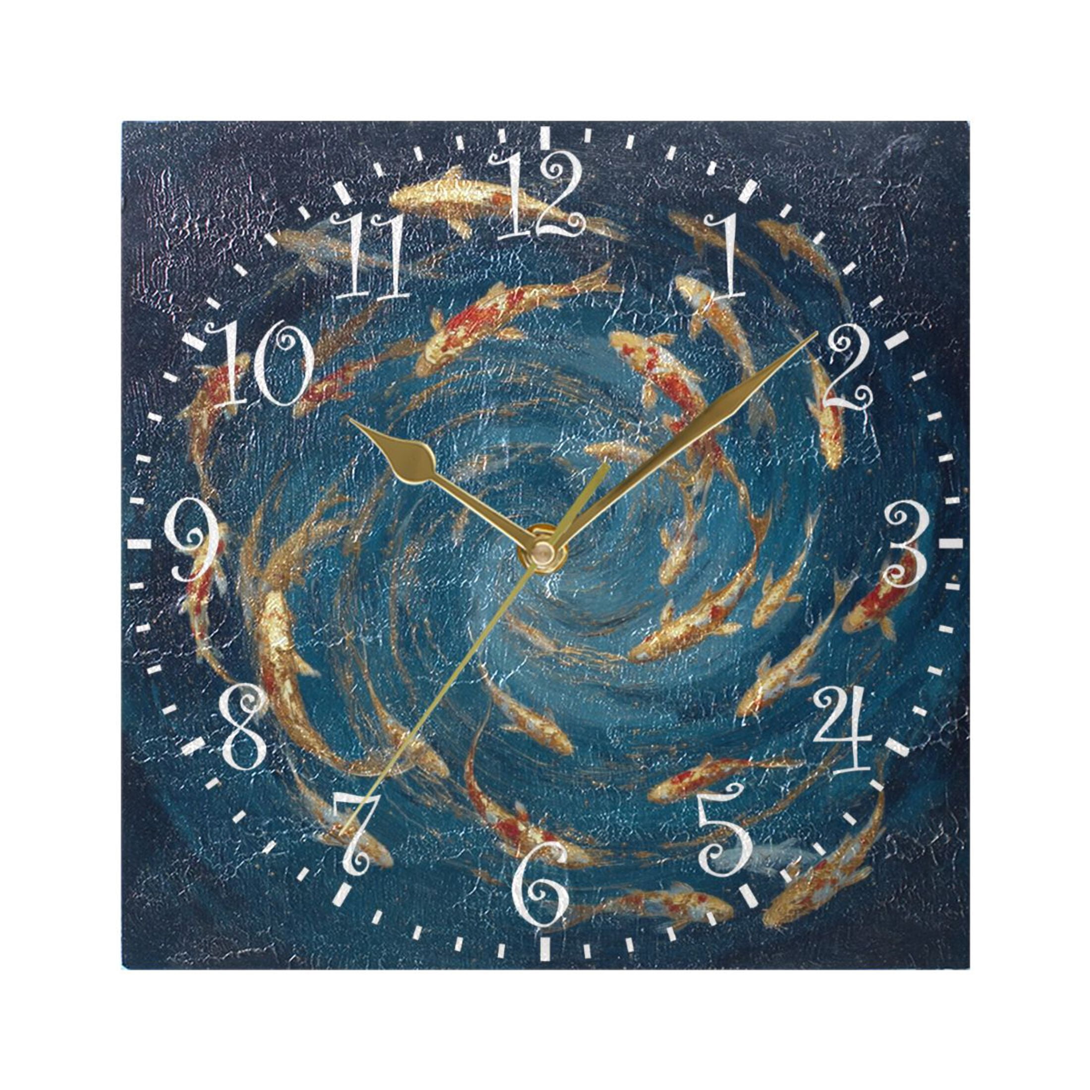 7.78in Square Artistic Wall Clock Dual-Purpose Tabletop & Hanging Decor ...