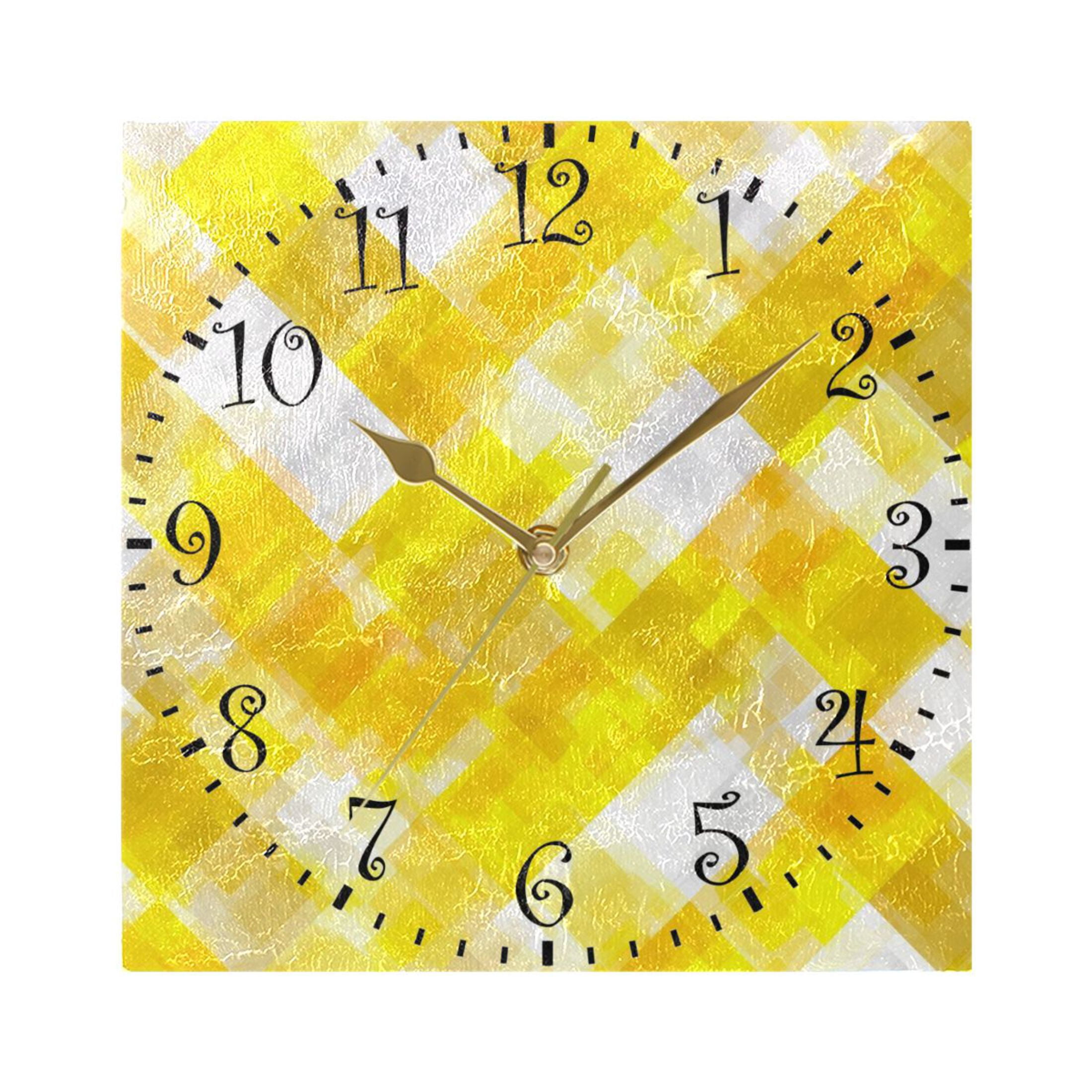 7.78in Square Artistic Wall Clock Dual-Purpose Tabletop & Hanging Decor ...