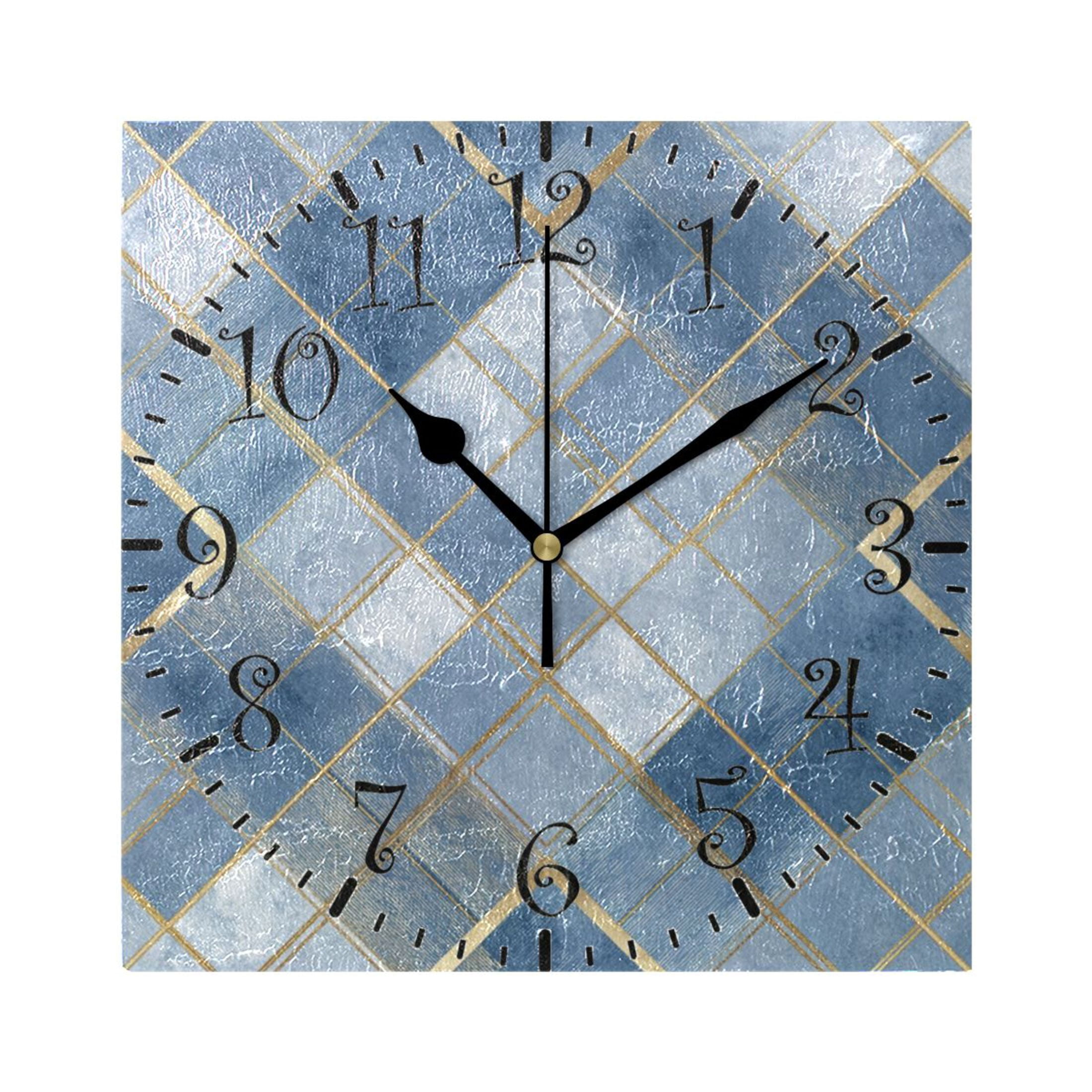 7.78in Square Artistic Wall Clock Dual-Purpose Tabletop & Hanging Decor ...
