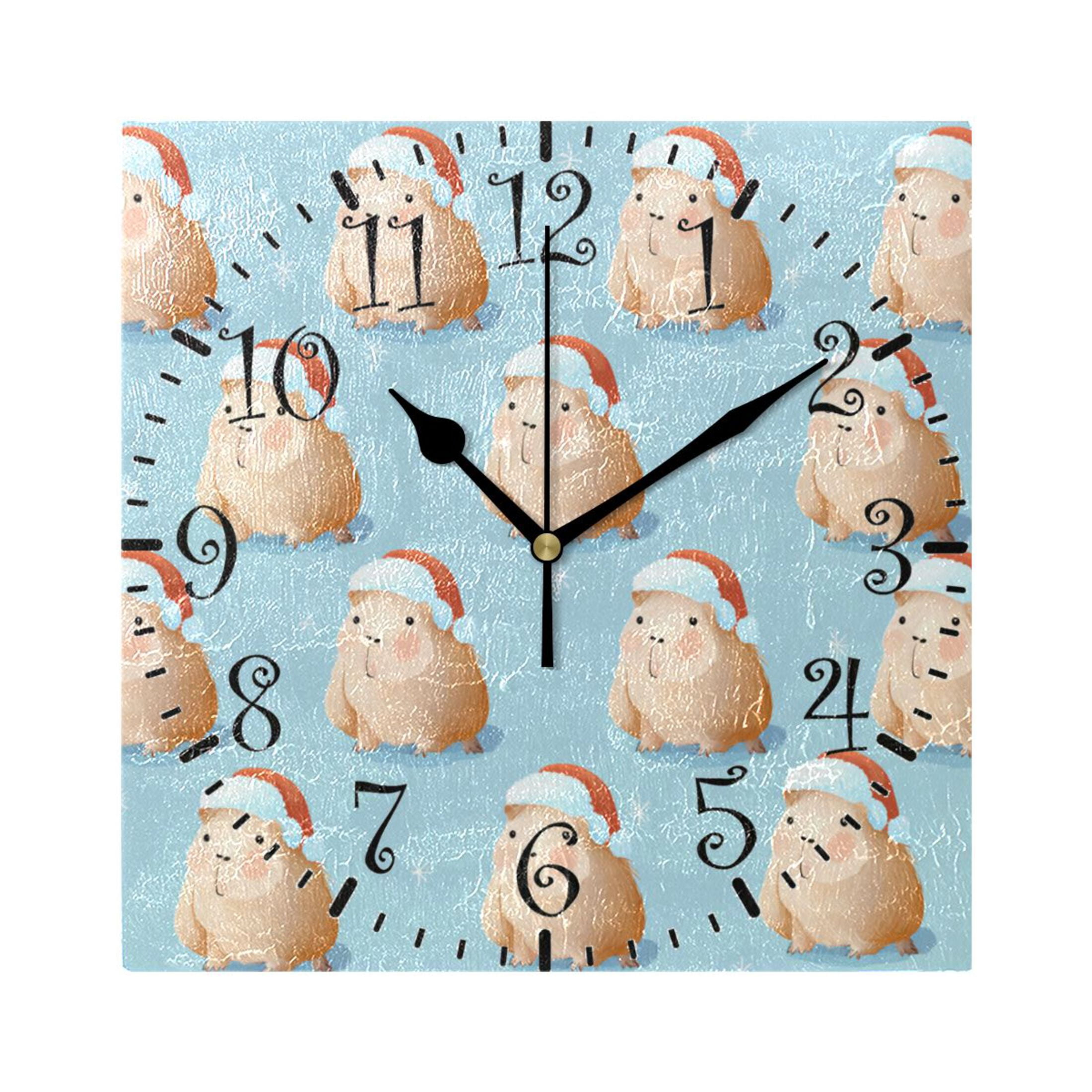 7.78in Square Artistic Wall Clock Dual-Purpose Tabletop & Hanging Decor ...