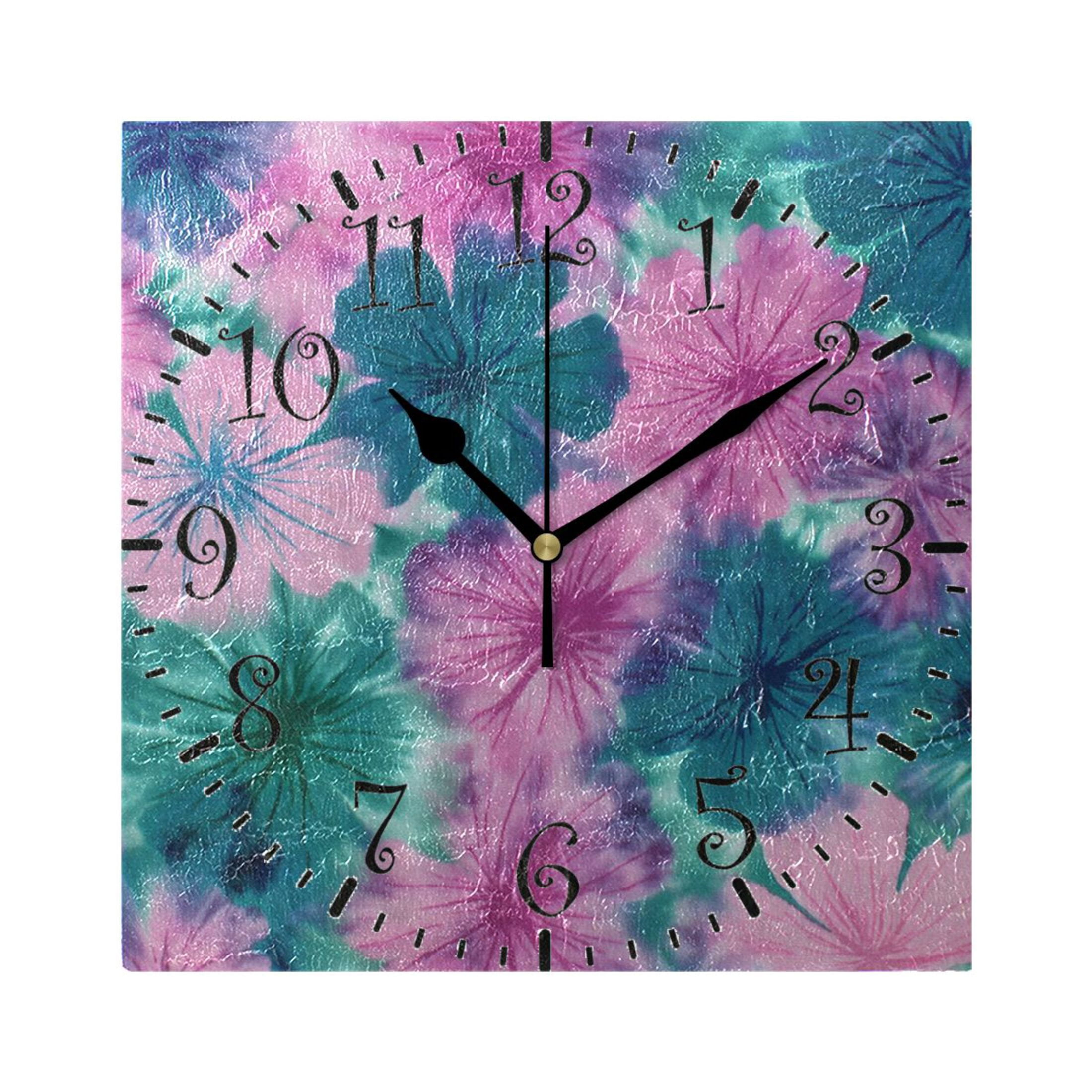 7.78in Square Artistic Wall Clock Dual-Purpose Tabletop & Hanging Decor ...