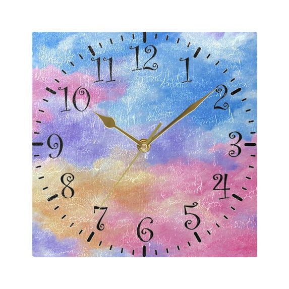 7.78in Square Artistic Wall Clock Dual-Purpose Tabletop & Hanging Decor ...