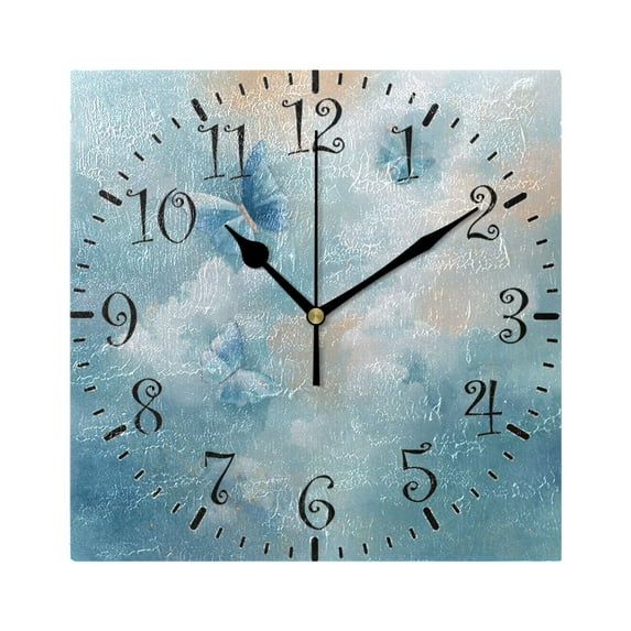 7.78in Square Artistic Wall Clock Dual-Purpose Tabletop & Hanging Decor ...