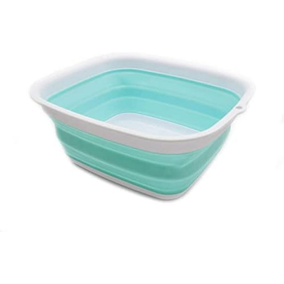 7.7L (2 Gallon) Collapsible Tub - Foldable Dish Tub - Portable Washing ...