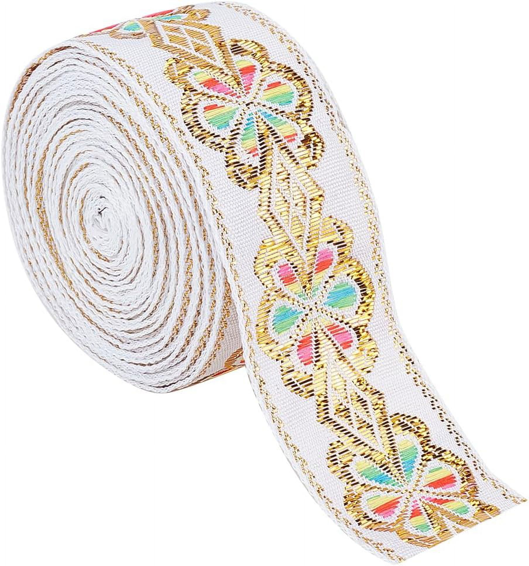 7.7Yds Ethnic Embroidery Lace Ribbon 1.77" Vintage Geometric Jacquard ...