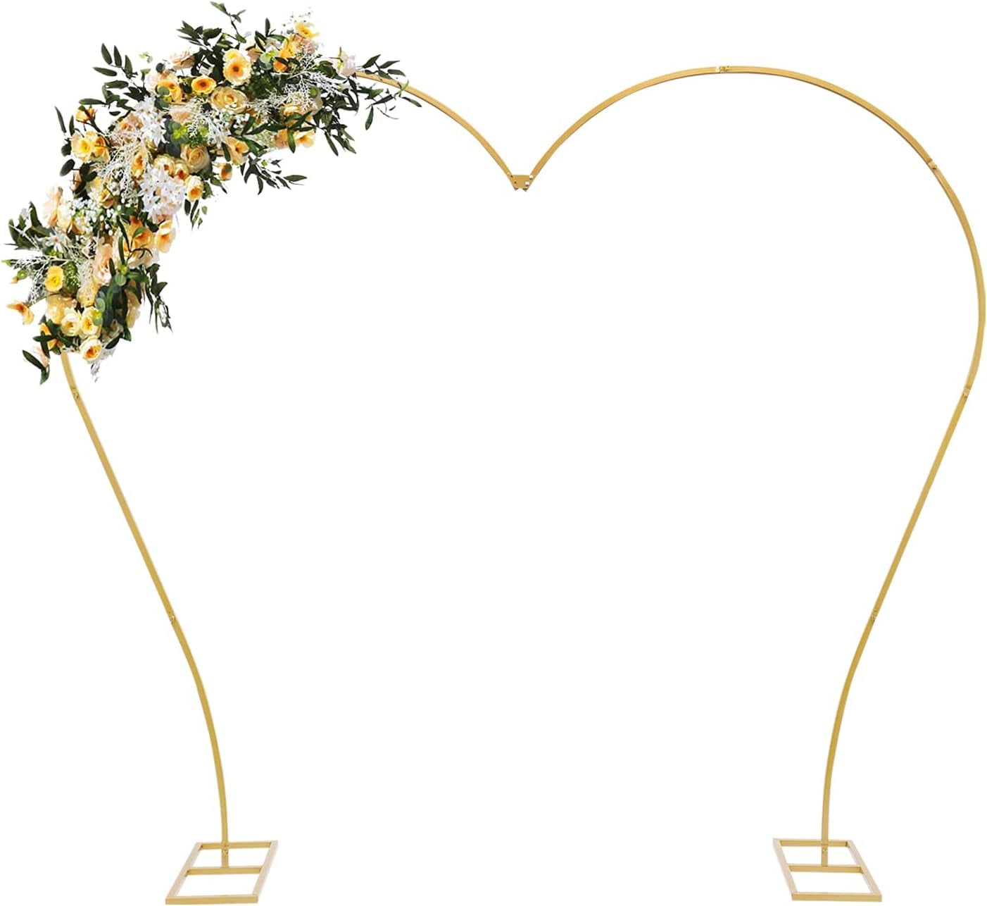 7.7ft Large Heart-Shaped Balloon Arch Stand,Metal Arch Backdrop Stand ...